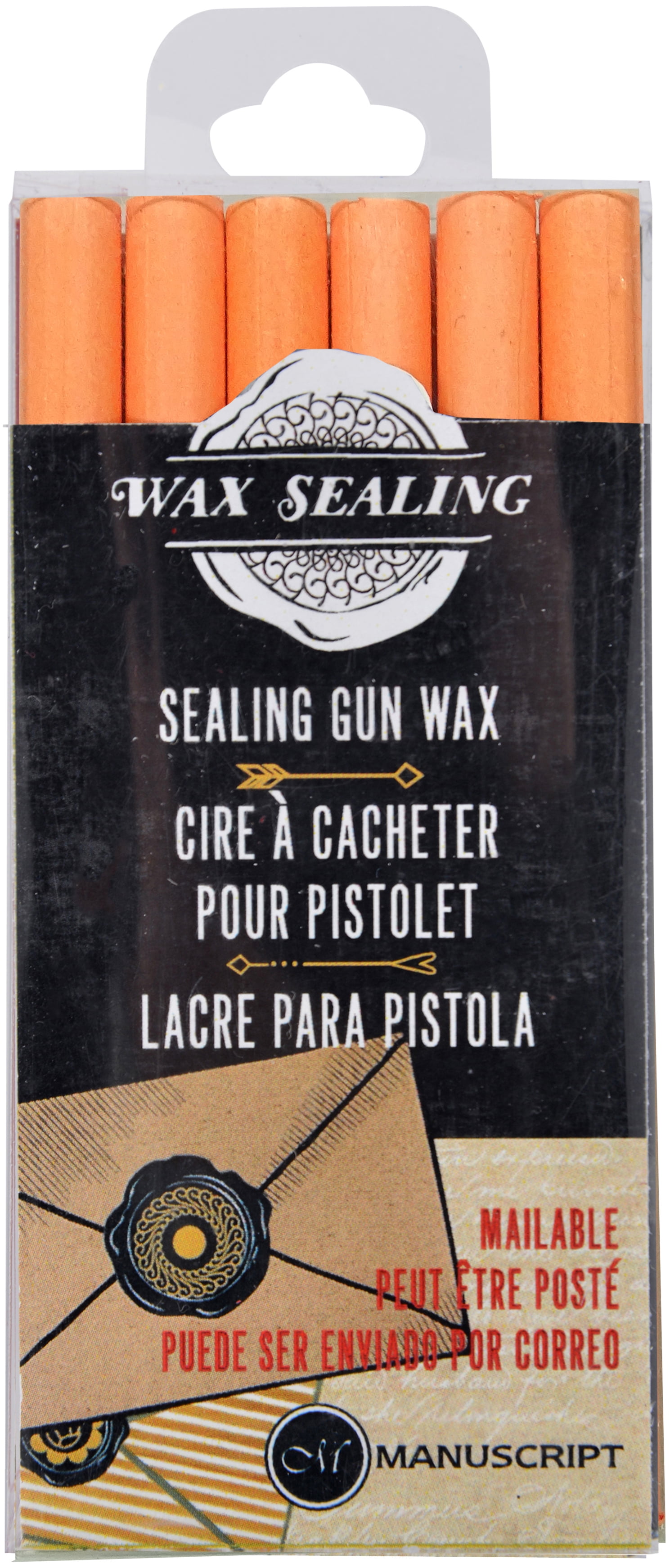 Manuscript Sealing Gun Wax Sticks 6/Pkg-Peach - Walmart.com