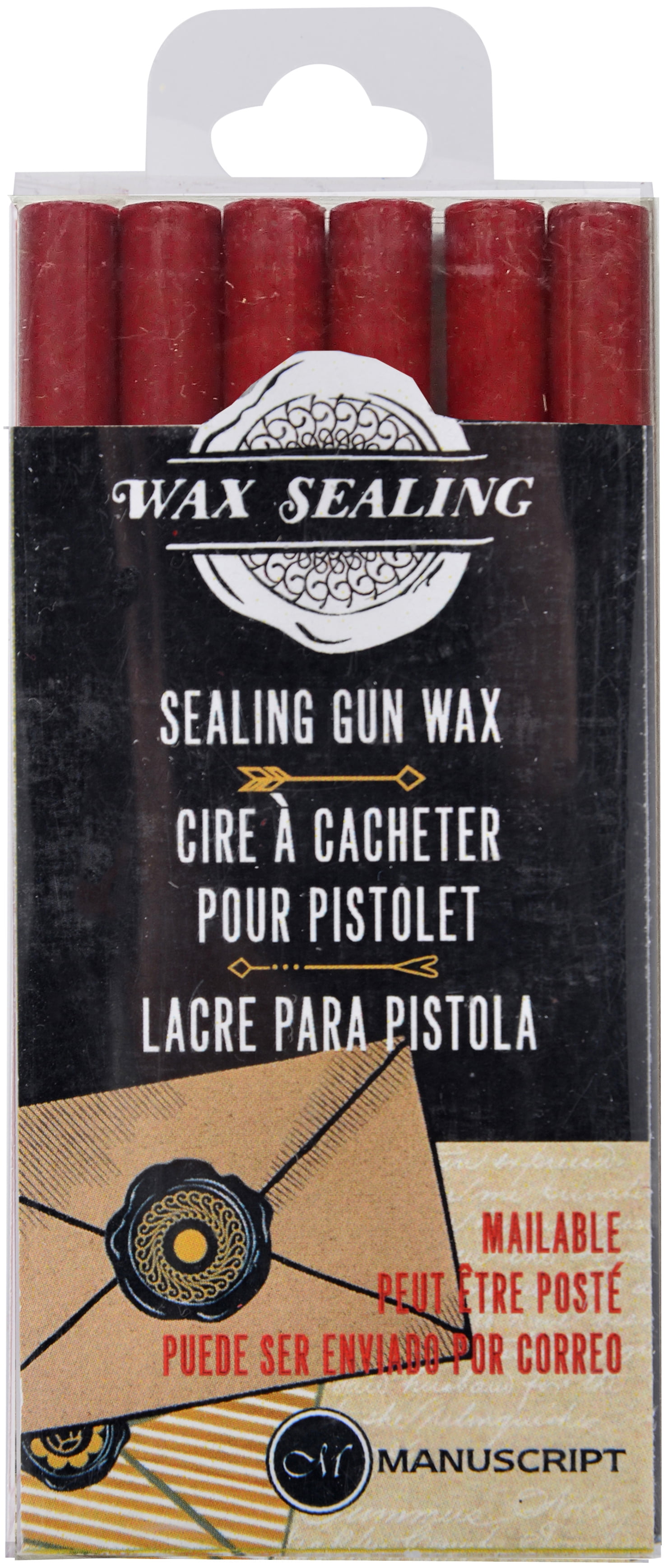 Manuscript Sealing Gun Wax Sticks 6/Pkg-Red - Walmart.com