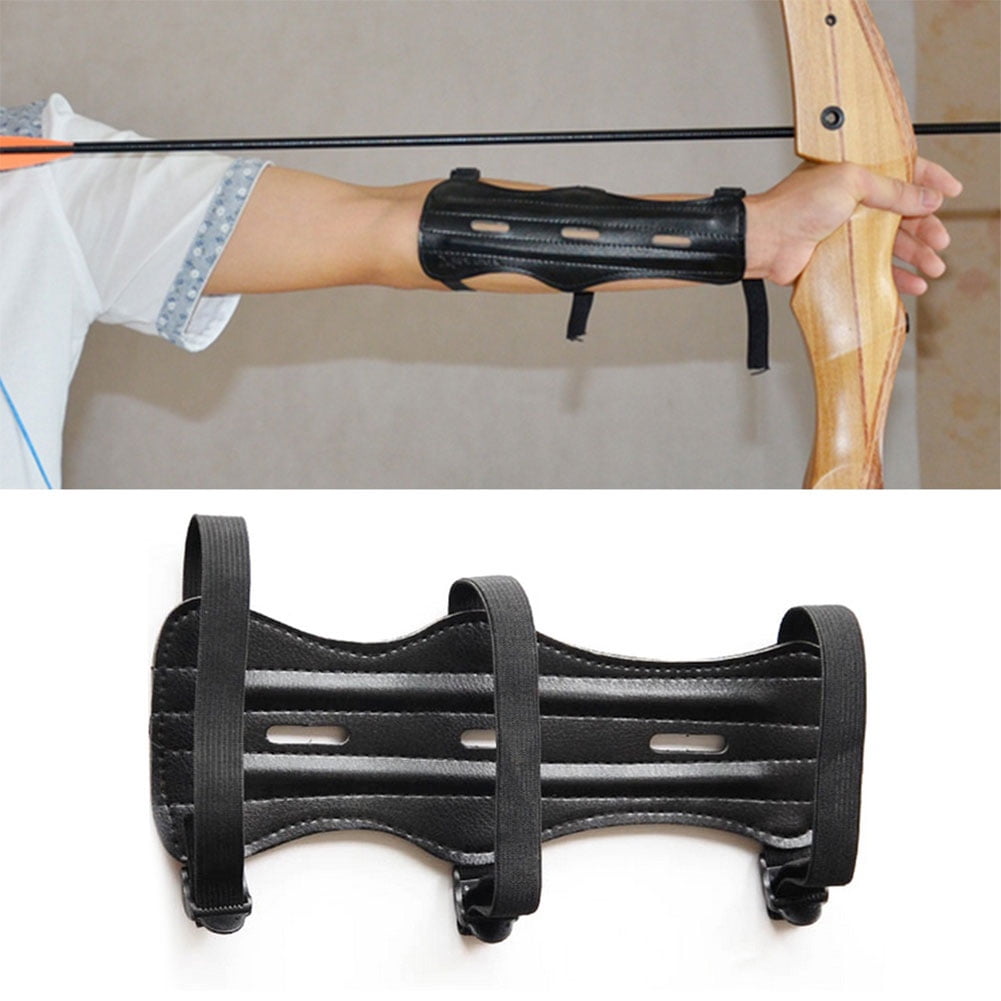 Manwang 2 Pack Archery Arm Guard, Archery Bracer/Archery Cowhide ...