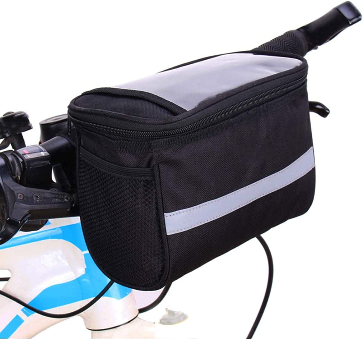 Manwang Bike Handlebar Bag Bike Bags Handlebar Bike Basket Bag with ...