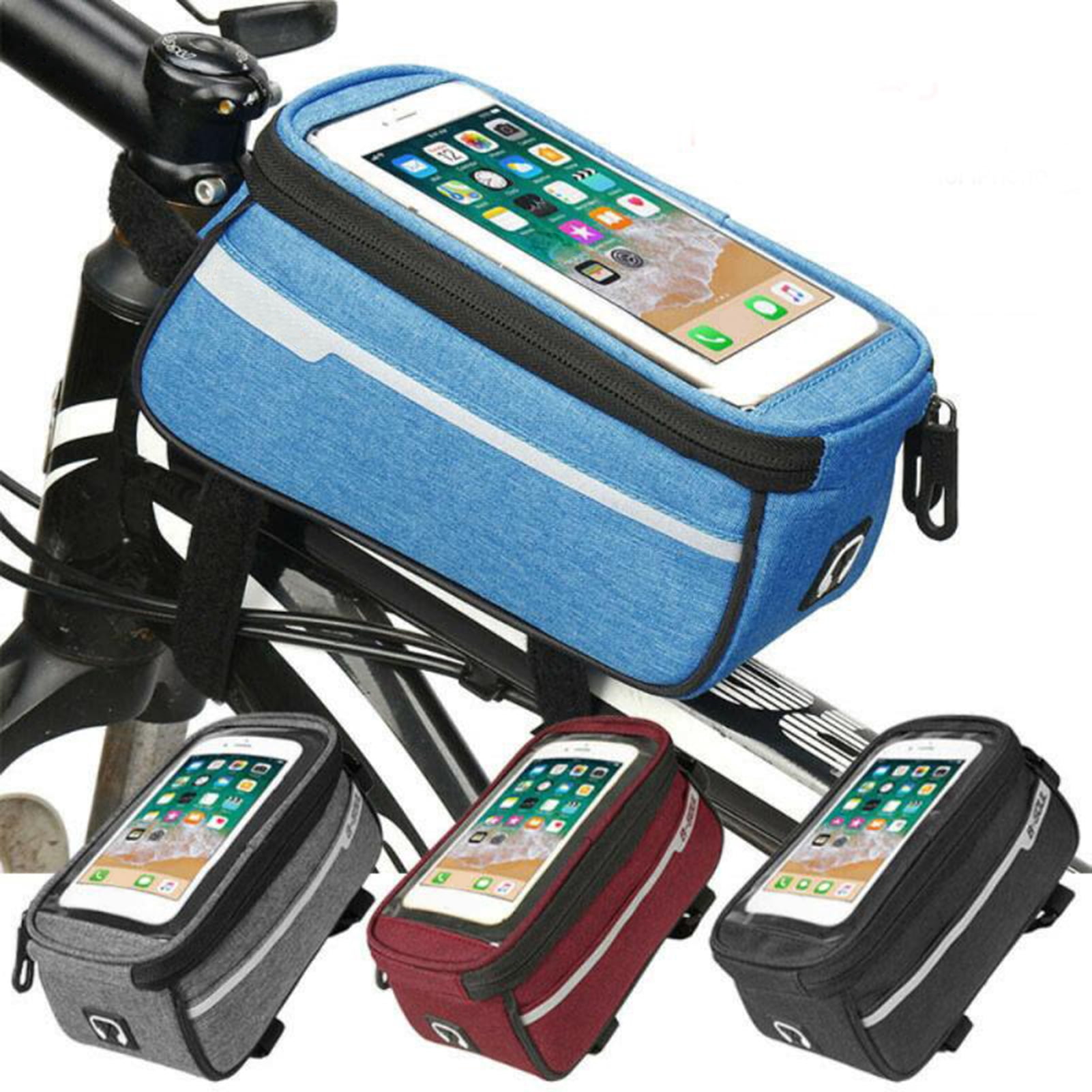 Manwang Bike Phone Bag Bike Pouch Bicycle Front Frame Bag Waterproof ...