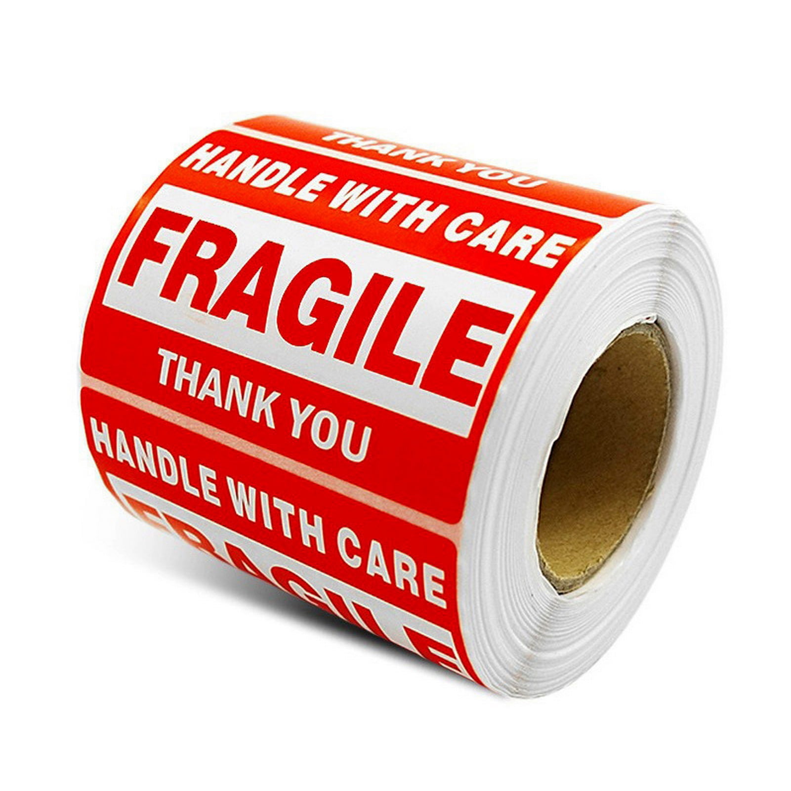Manwang Fragile Object Label 500pcs/roll Fragile Label Sticker Red ...