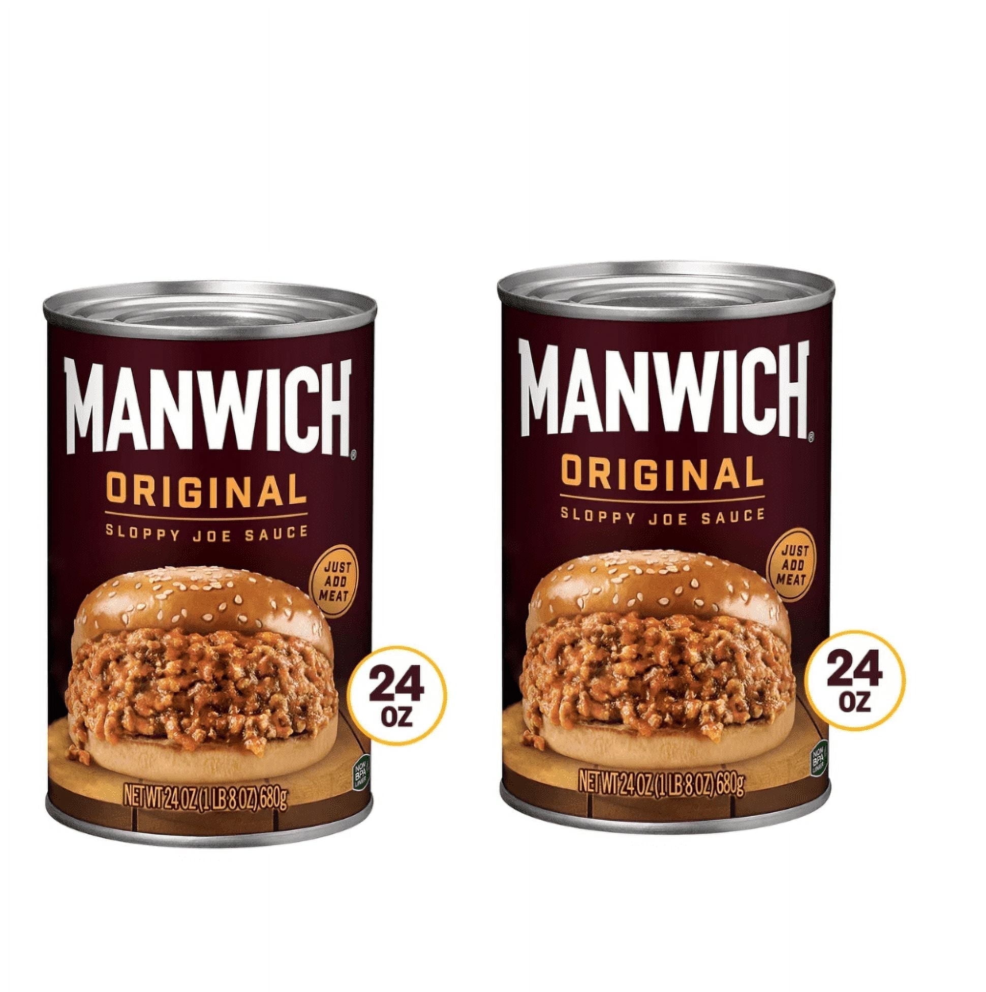 Manwich Original Sloppy Joe Sauce, Canned Sauce, 24oz pack of 2 ...