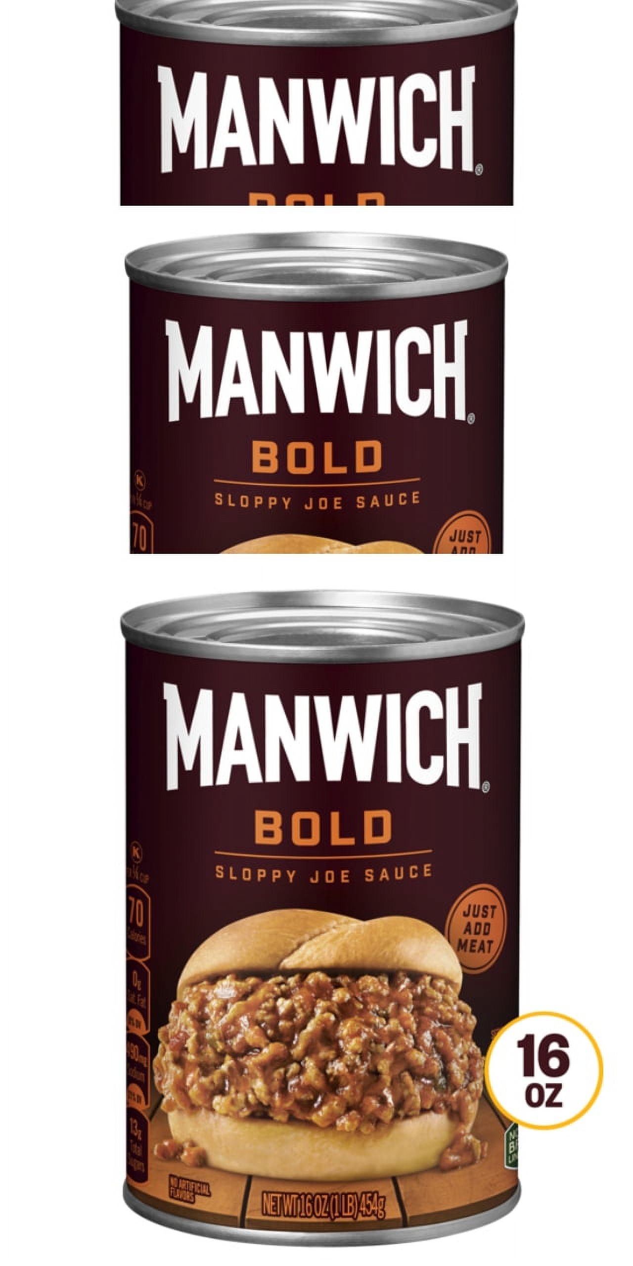 Manwich Sloppy Joe Sauce, Bold Flavor, Canned Sauce, 16 OZ pack of 3 ...