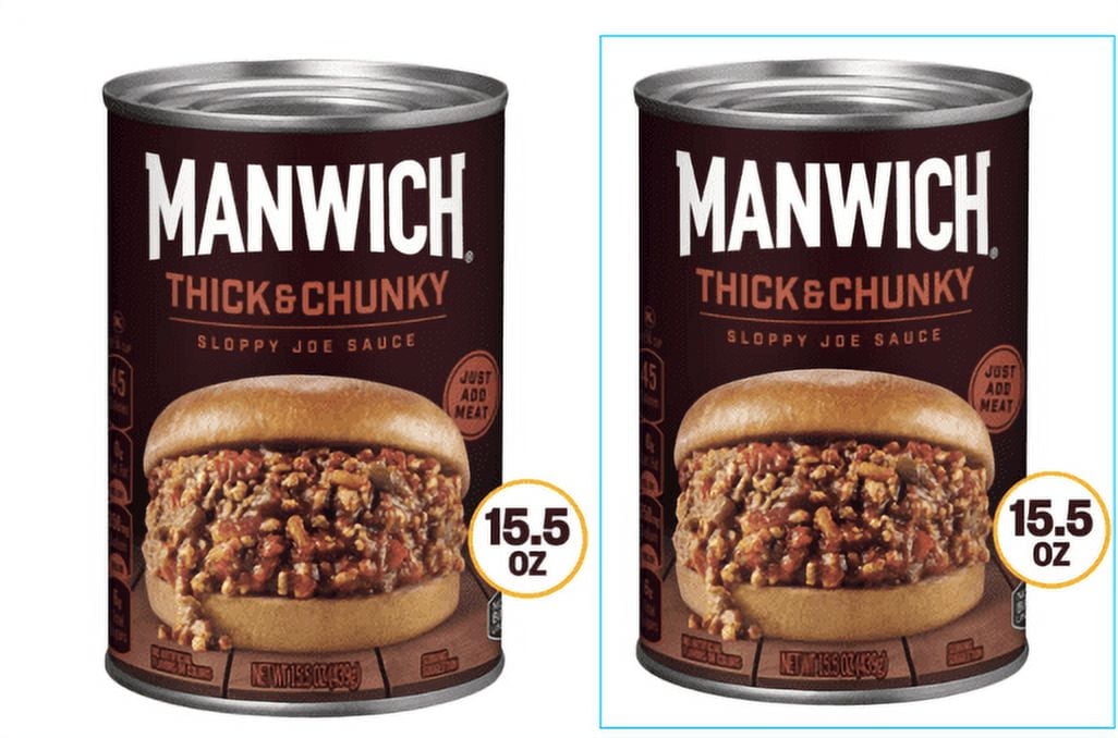 Manwich Sloppy Joe Sauce, Thick and Chunky, Canned Sauce, 15.5 oz (Pack ...