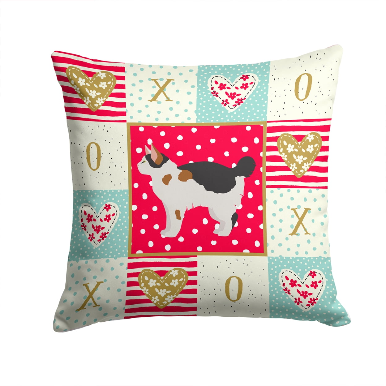 Manx #3 Cat Love Fabric Decorative Pillow - Walmart.com