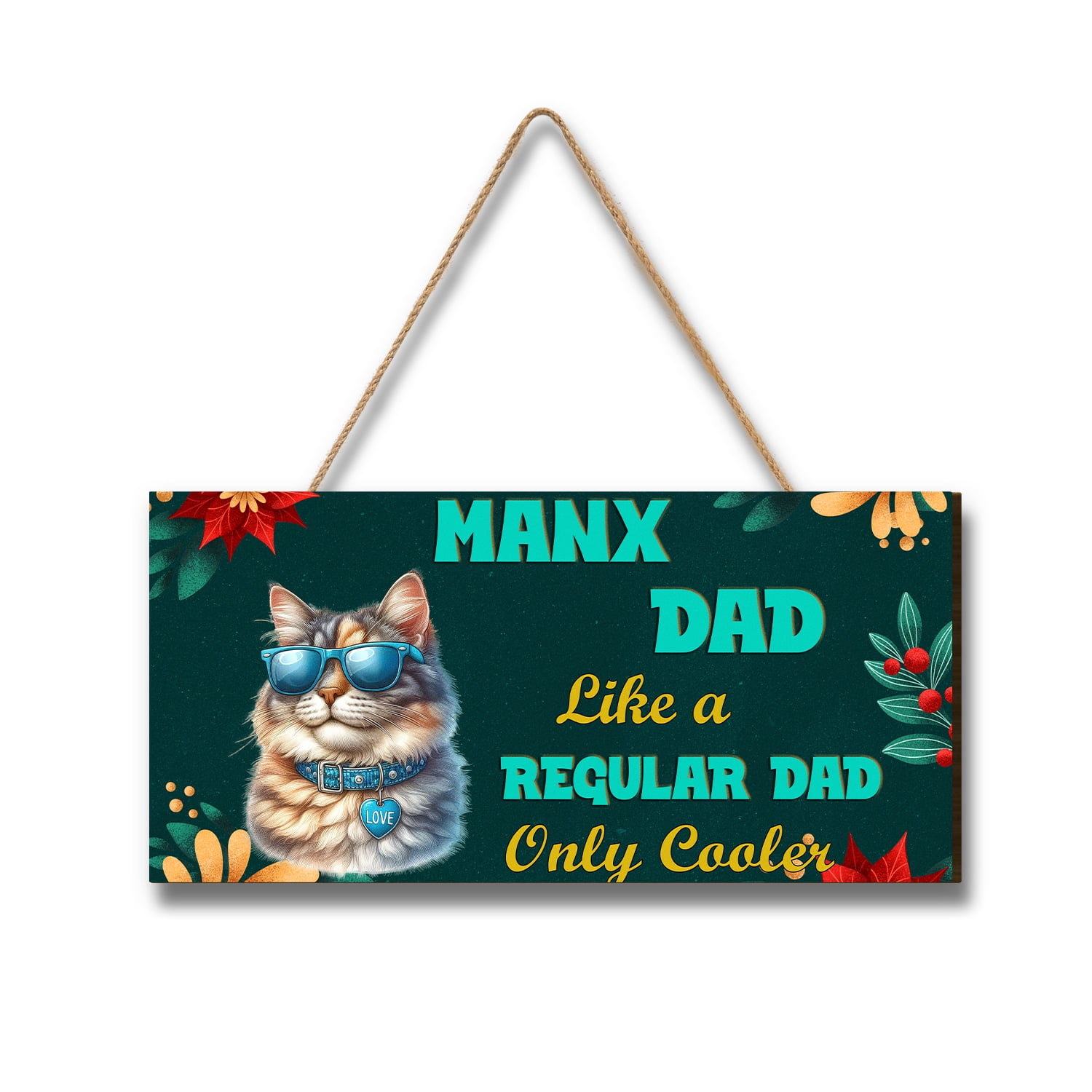 Manx Dad Like a Regular Dad Only Cooler Happy Father's Day Landscape ...