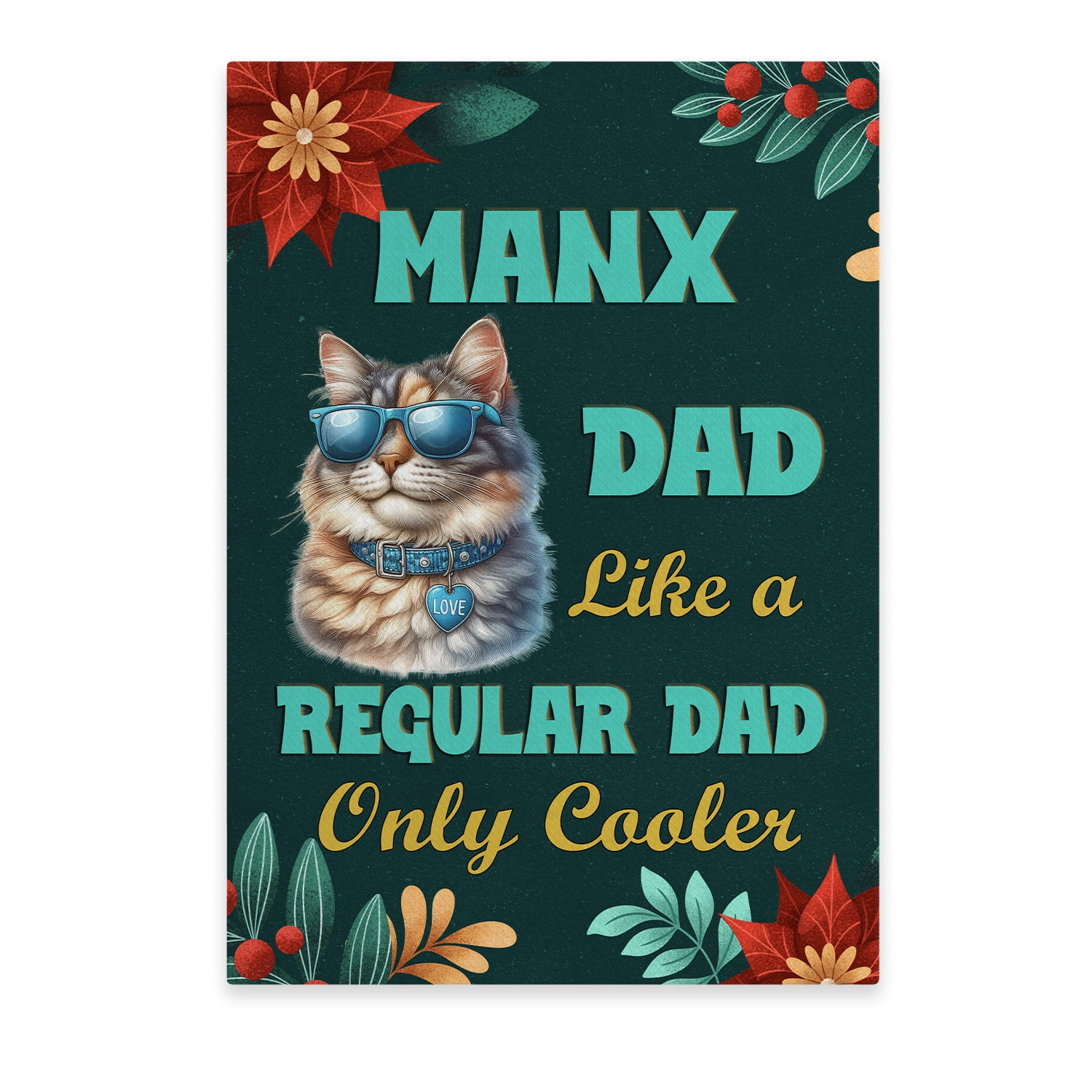 Manx Dad Like a Regular Dad Only Cooler Happy Father's Day Vertical ...