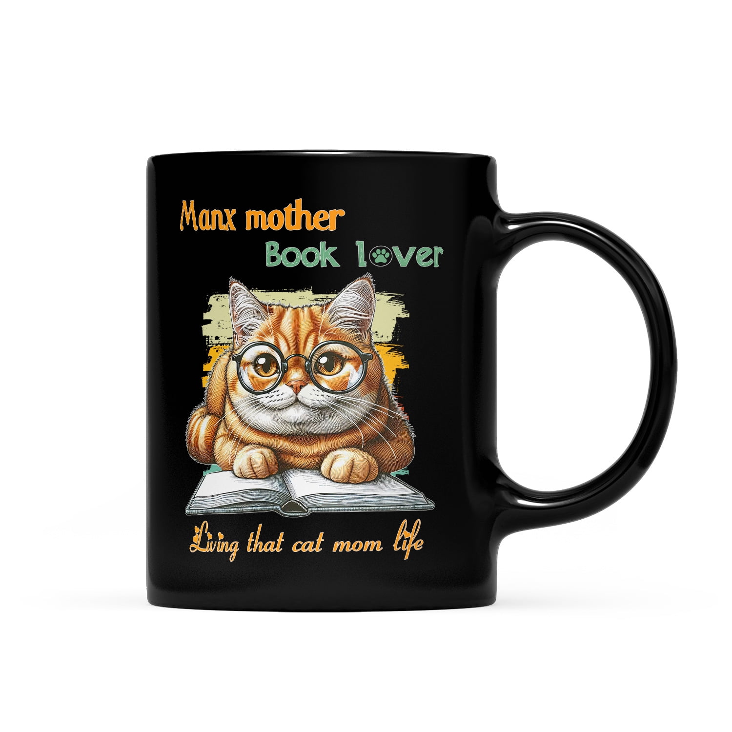 Manx Mother Book Lover Living That Cat Mom Life Happy Mother's Day Mug ...