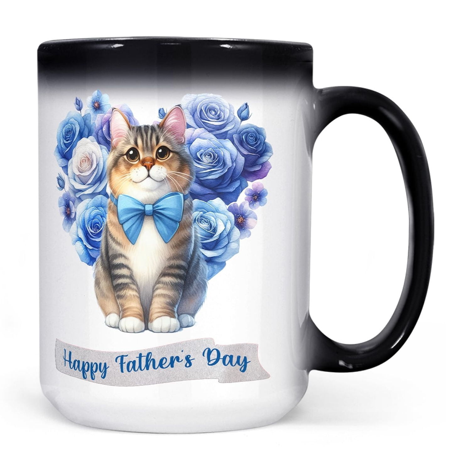 Manx Proud Dad Happy Father's Day Heat Color Changing Mug Cat Lover ...