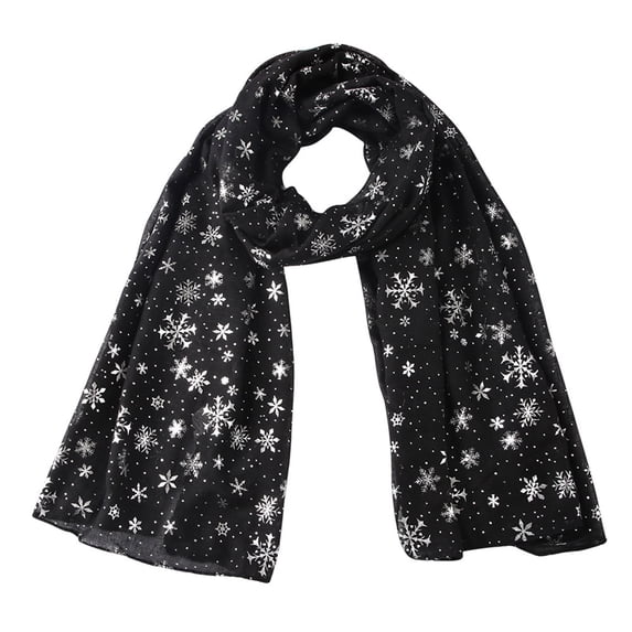 ManxiVoo Ladies Winter Scarf Classic Christmas Snowflake Pattern ...