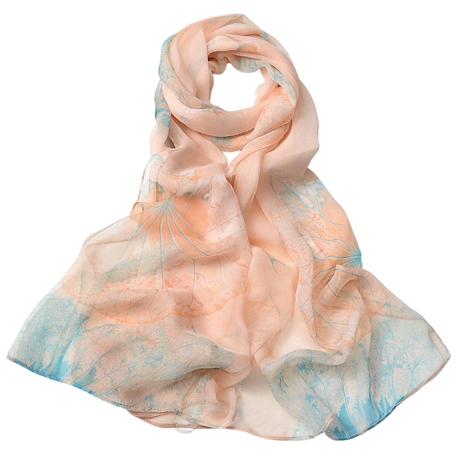 ManxiVoo Silk Scarf, Scarfs for Women Lightweight Print Floral Pattern ...