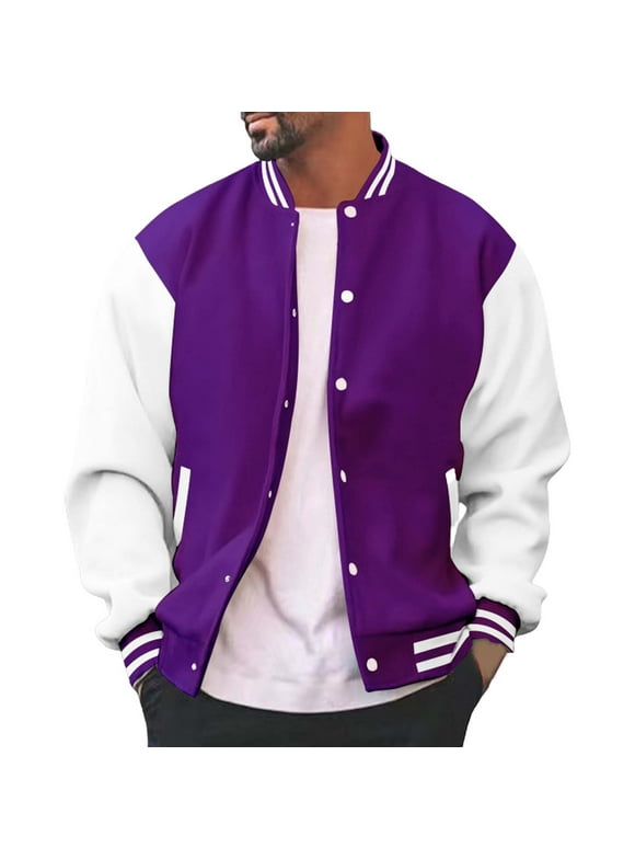 Purple Denim Jacket Mens