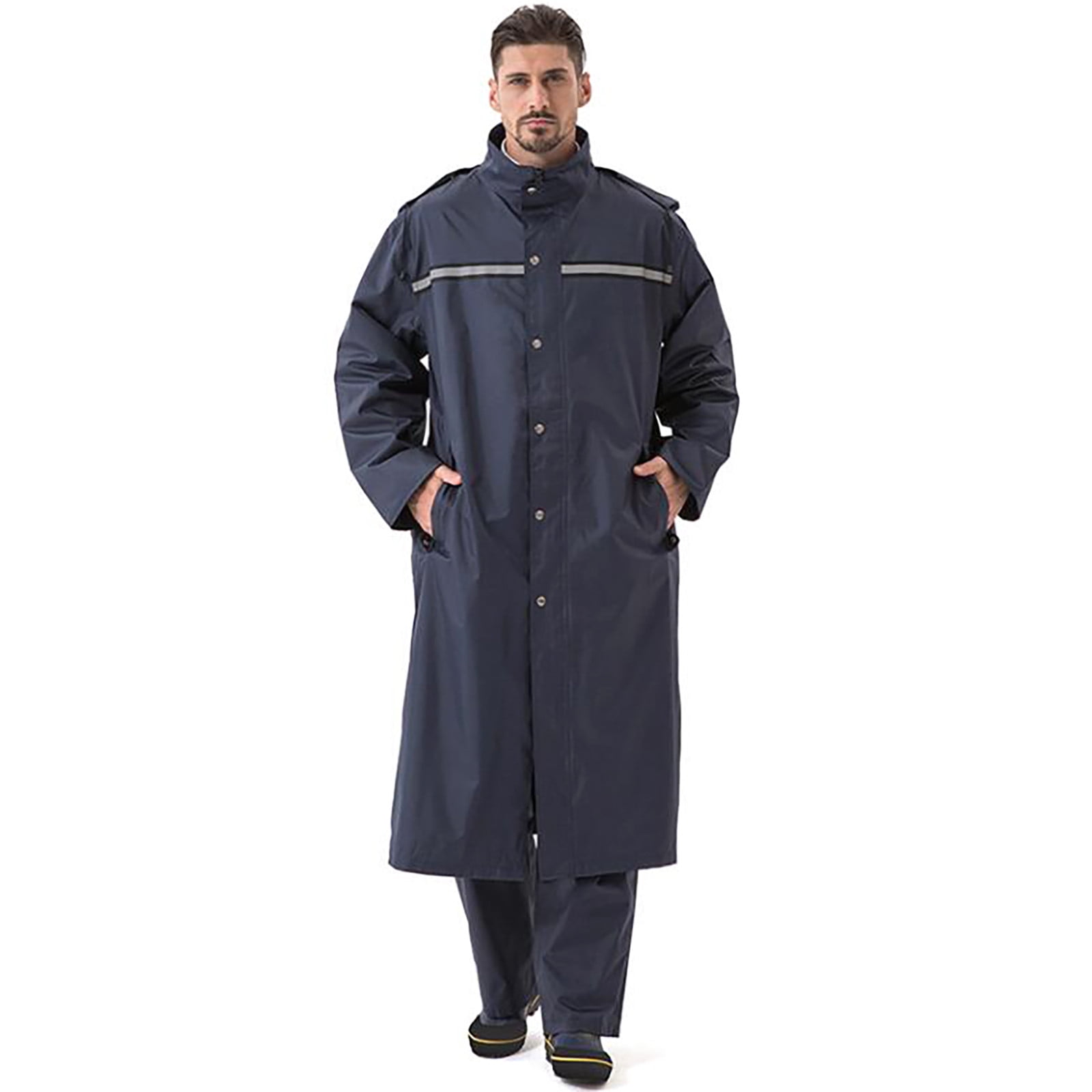 Manxivoo Mens Coat Waterproofs Mens & Womens Adult Long Rain Jacket ...
