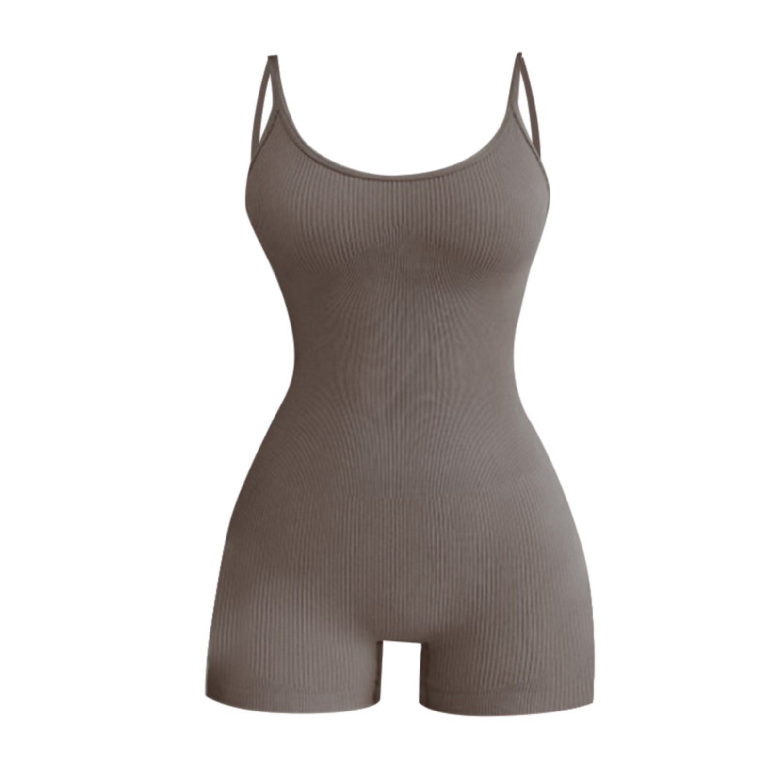 Manxivoo Shapewear Bodysuit Womens Round Neck Sleeveless Suspender