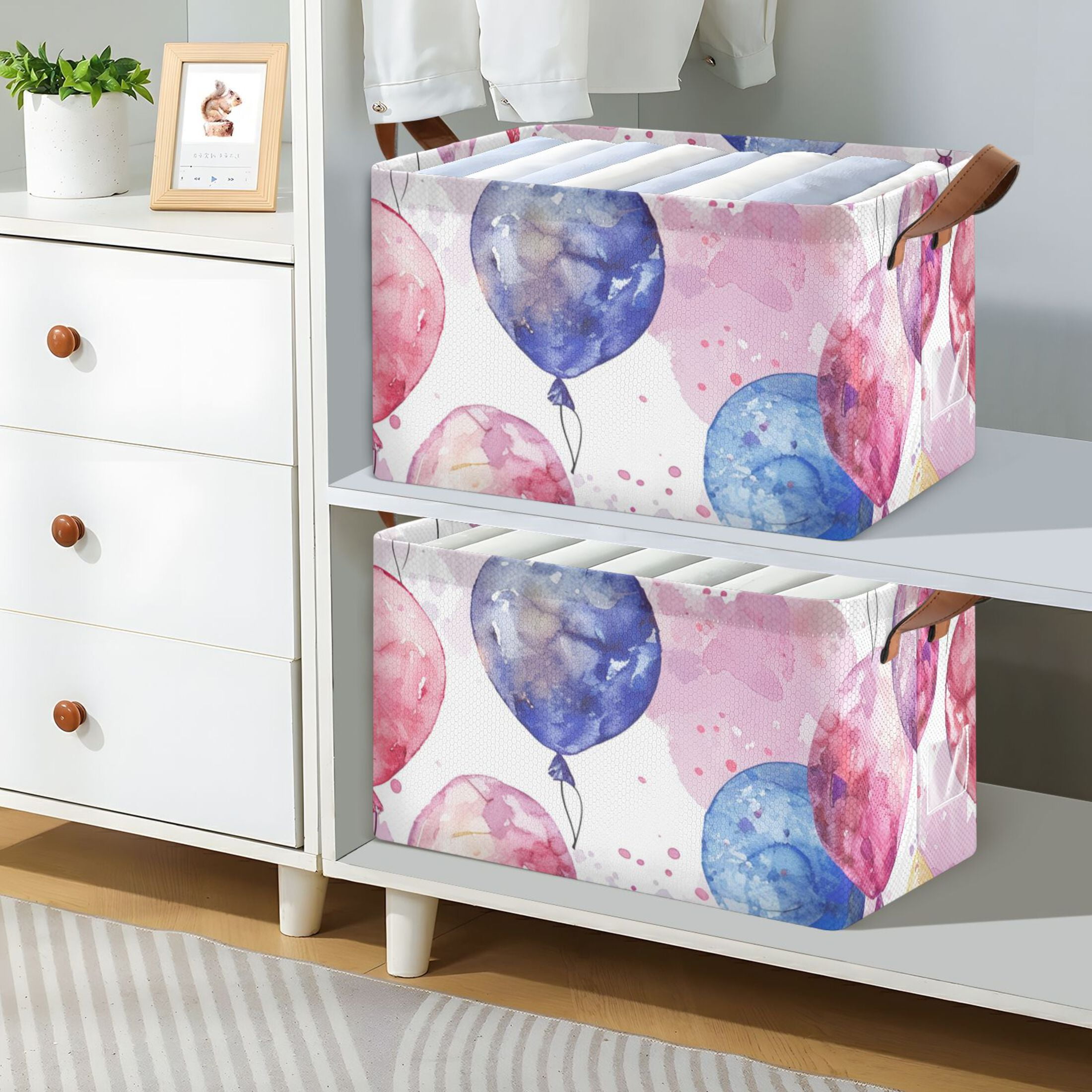 Many Balloons Foldable Storage Large Fabric Storage Baskets Organizer ...