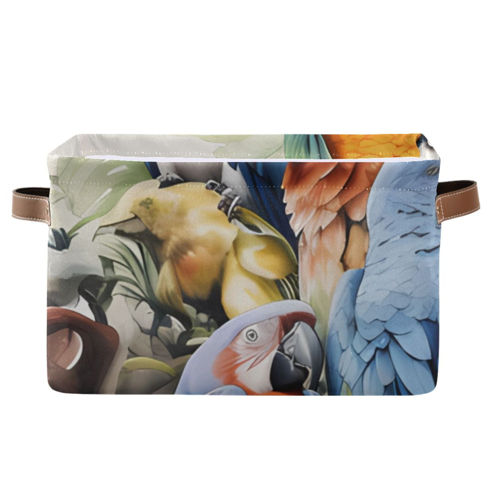 Many Birds Leaves Storage Bins Baskets With Handles Storage Box Clothes ...