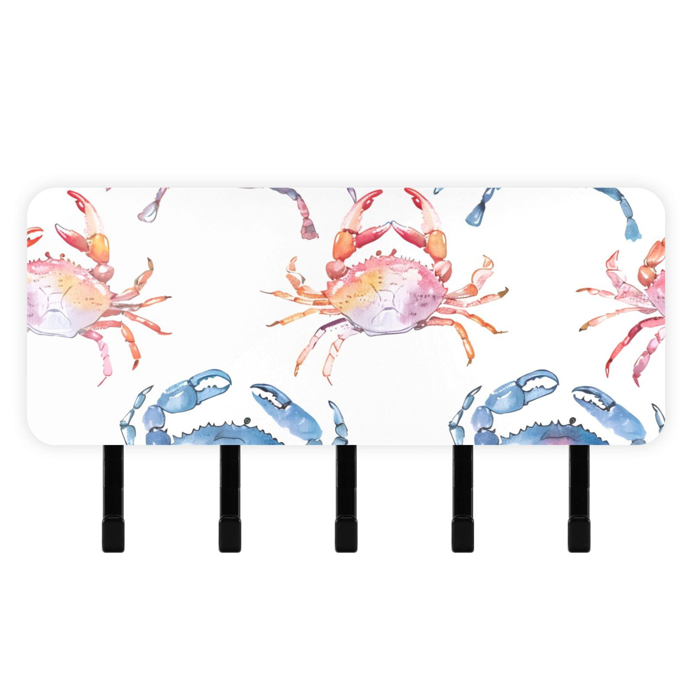 Many Crabs Key Holder for Wall Mail Holder Organizer with 5 Key Hooks ...