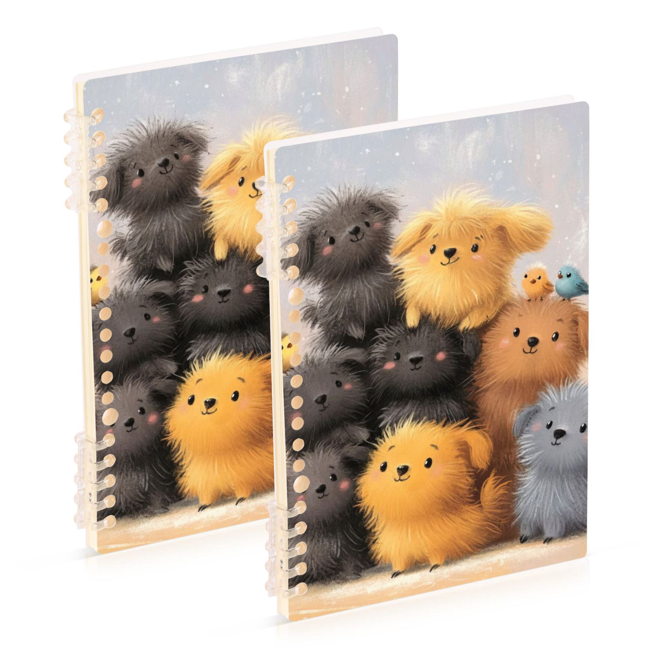Many Cute Cartoon Dogs Lined Spiral Journal Notebook 60 Pages A5 ...