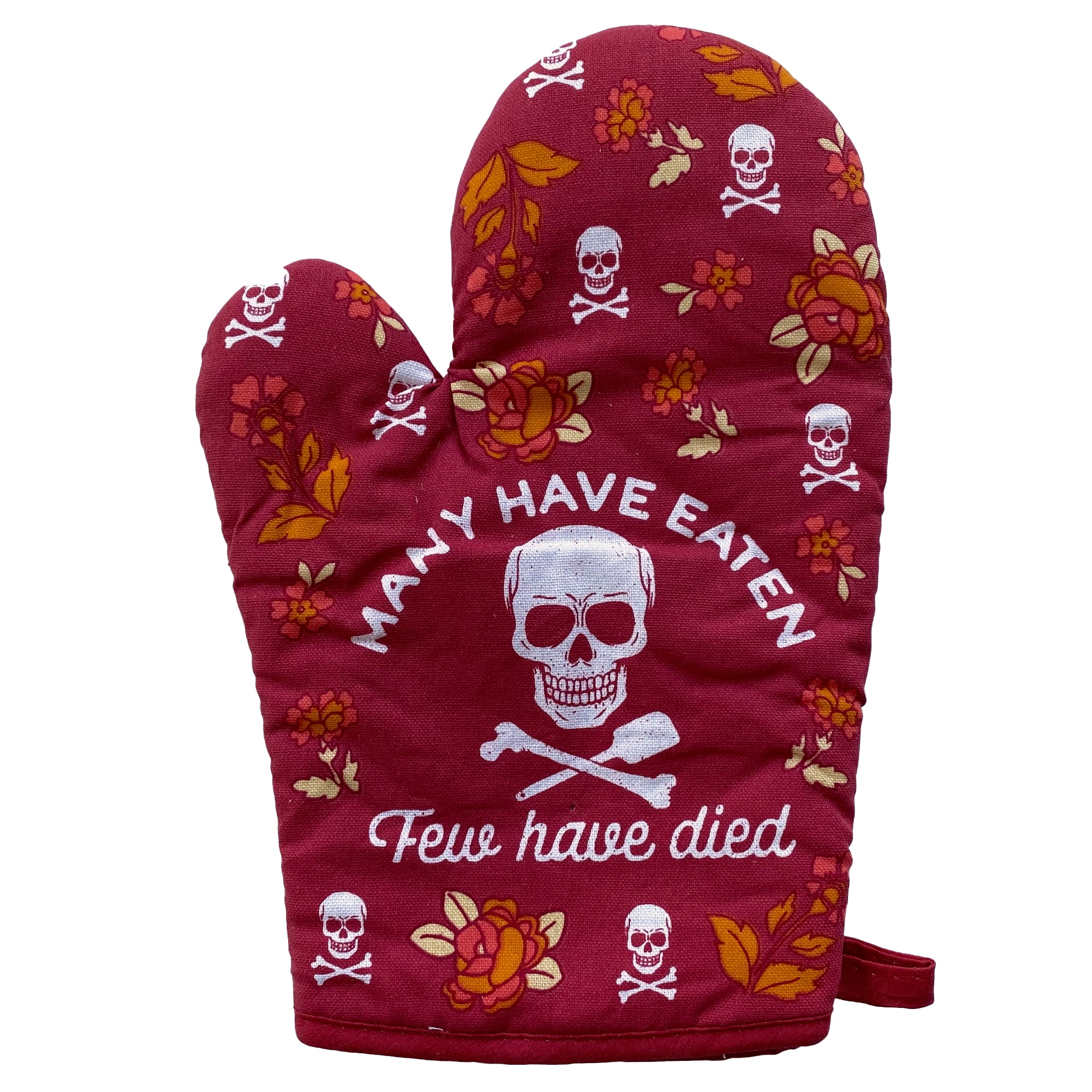 Many Have Eaten Few Have Died Oven Mitt Funny Sarcastic Cooking Kitchen ...