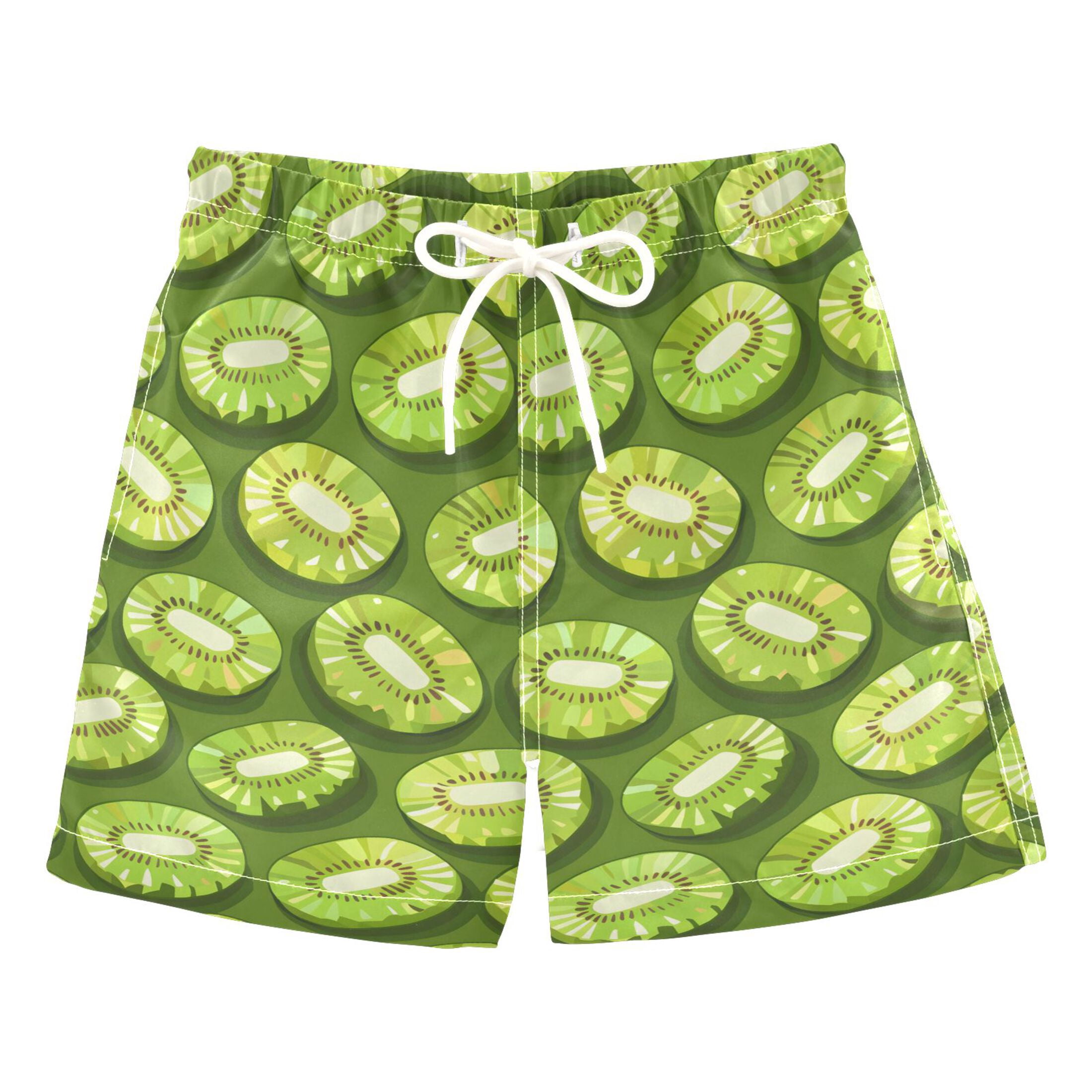 Many Kiwi Pixel Style Swim Trunks Quick Dry Beach Pool Board Shorts ...