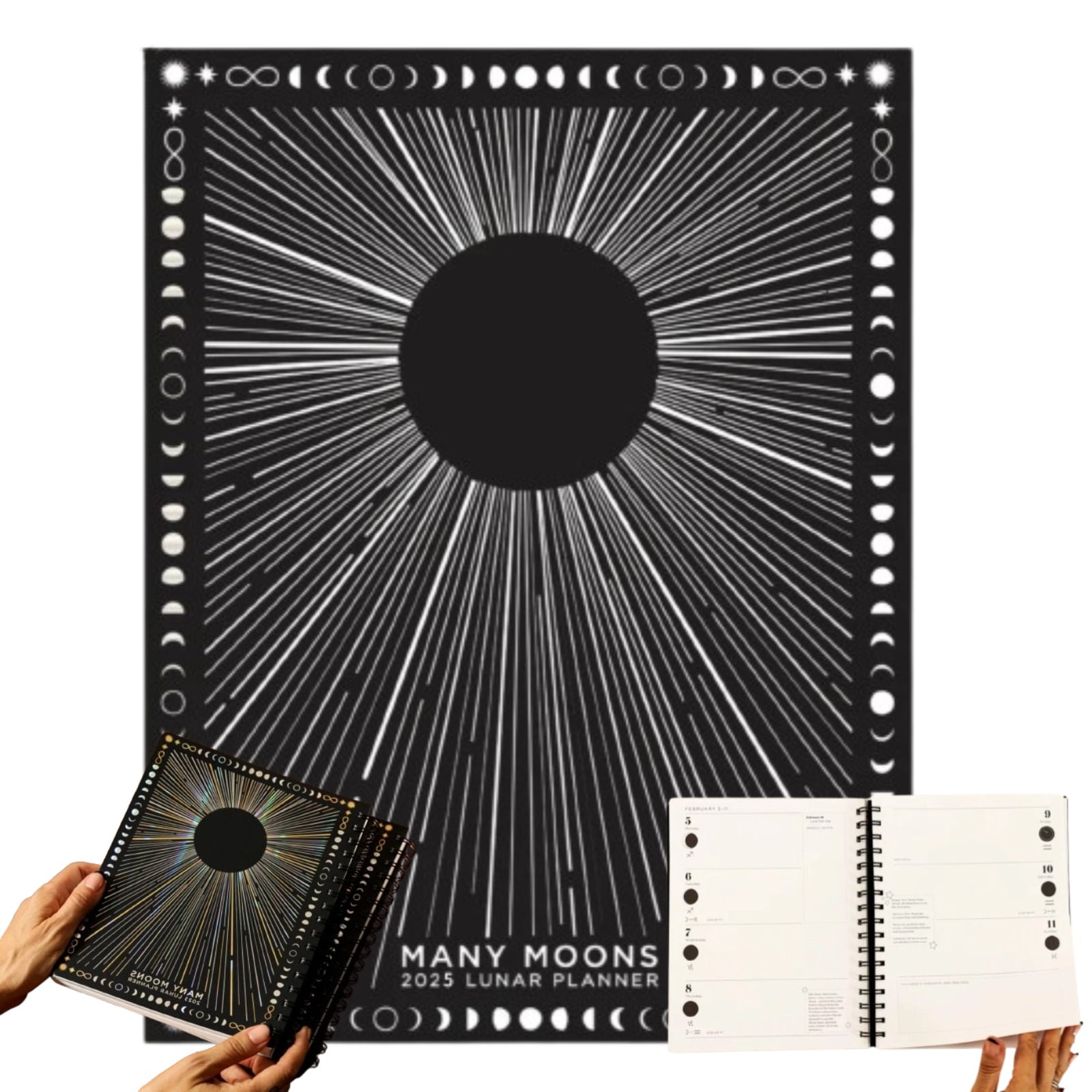 Many Moons 2025-2025 Many Moons Lunar Planner, Many Moons 2025 Lunar ...