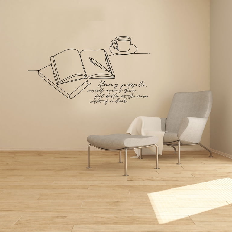 Vinyl Wall Book Quotes Reading Book Quote Wall Decal Black White Vinyl