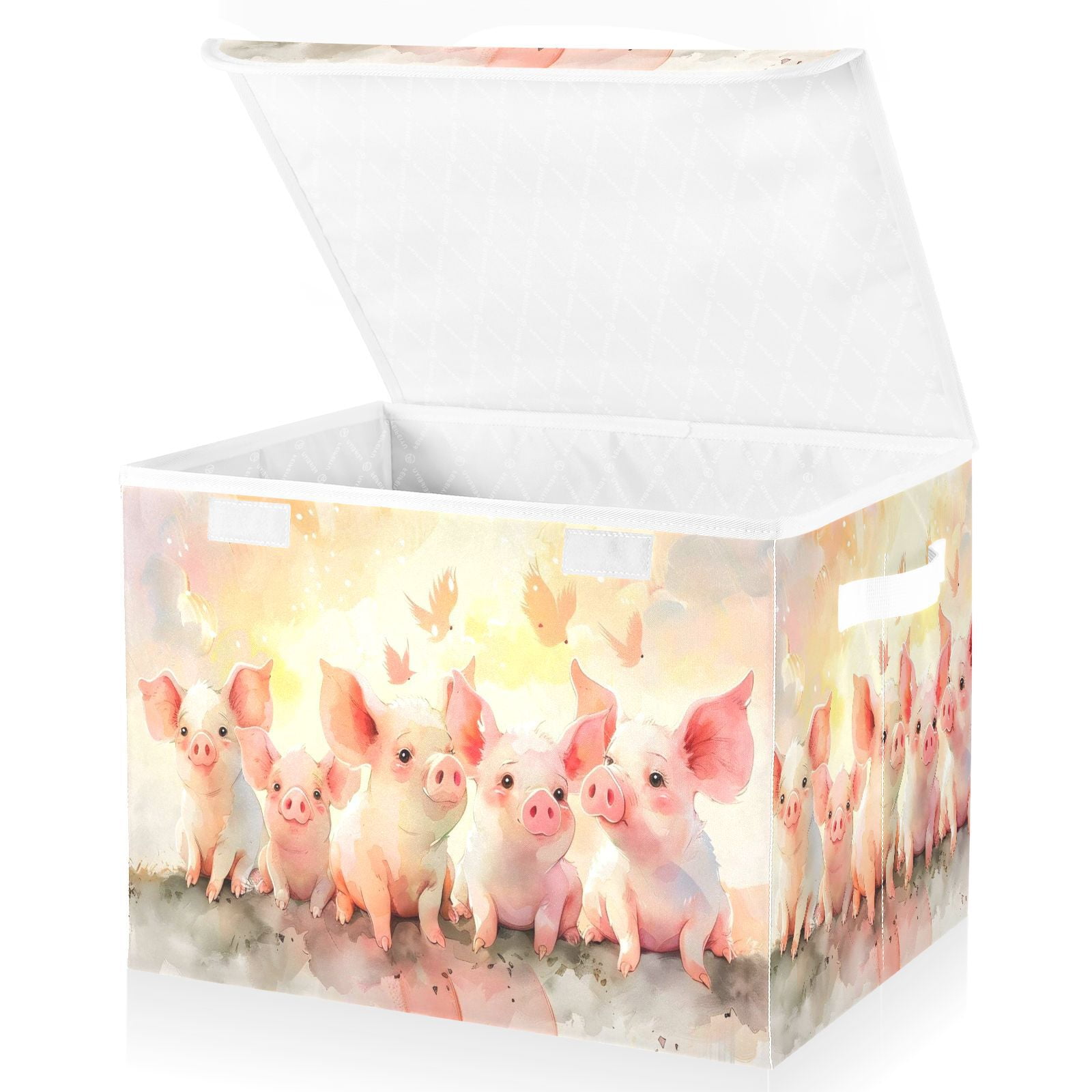 Many Pigs Storage Basket for Shelves Foldable Container Organizer for ...