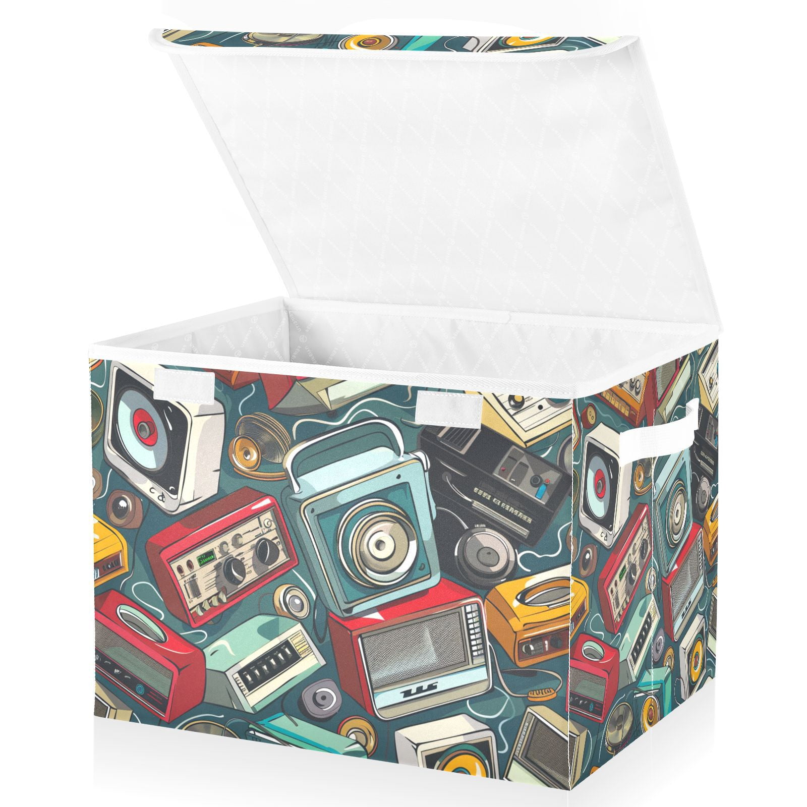 Many Radio Storage Basket for Shelves Foldable Container Organizer for ...