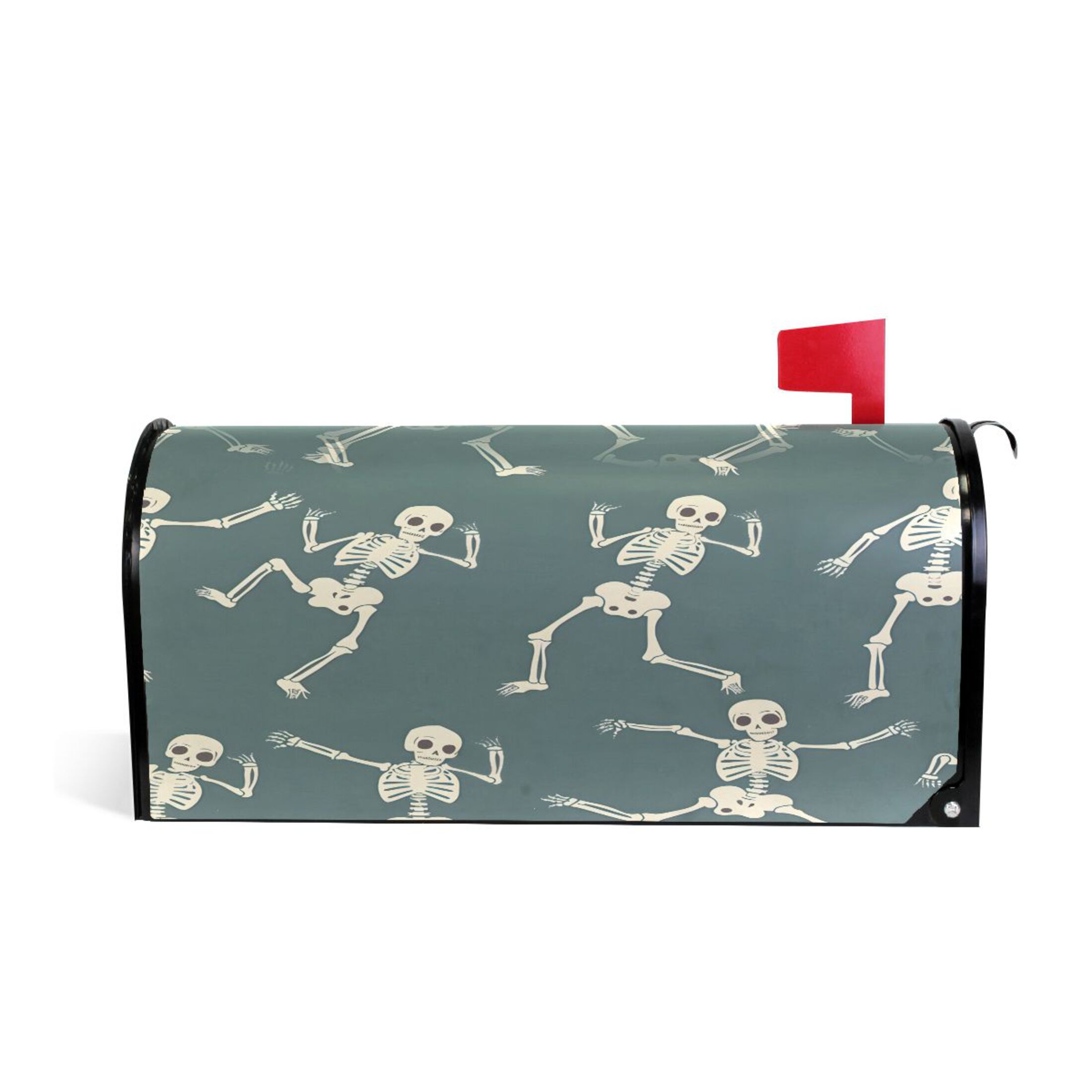 Many Skeleton Dancing Magnetic Mailbox Covers Post Box Wraps Garden ...