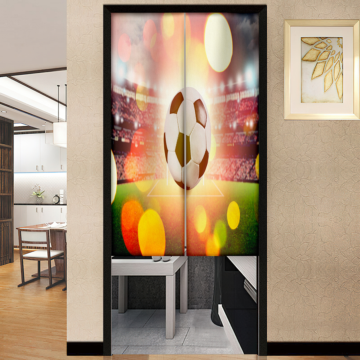 Many Soccer Balls Football Door Curtains Sports Doorway Curtain ...