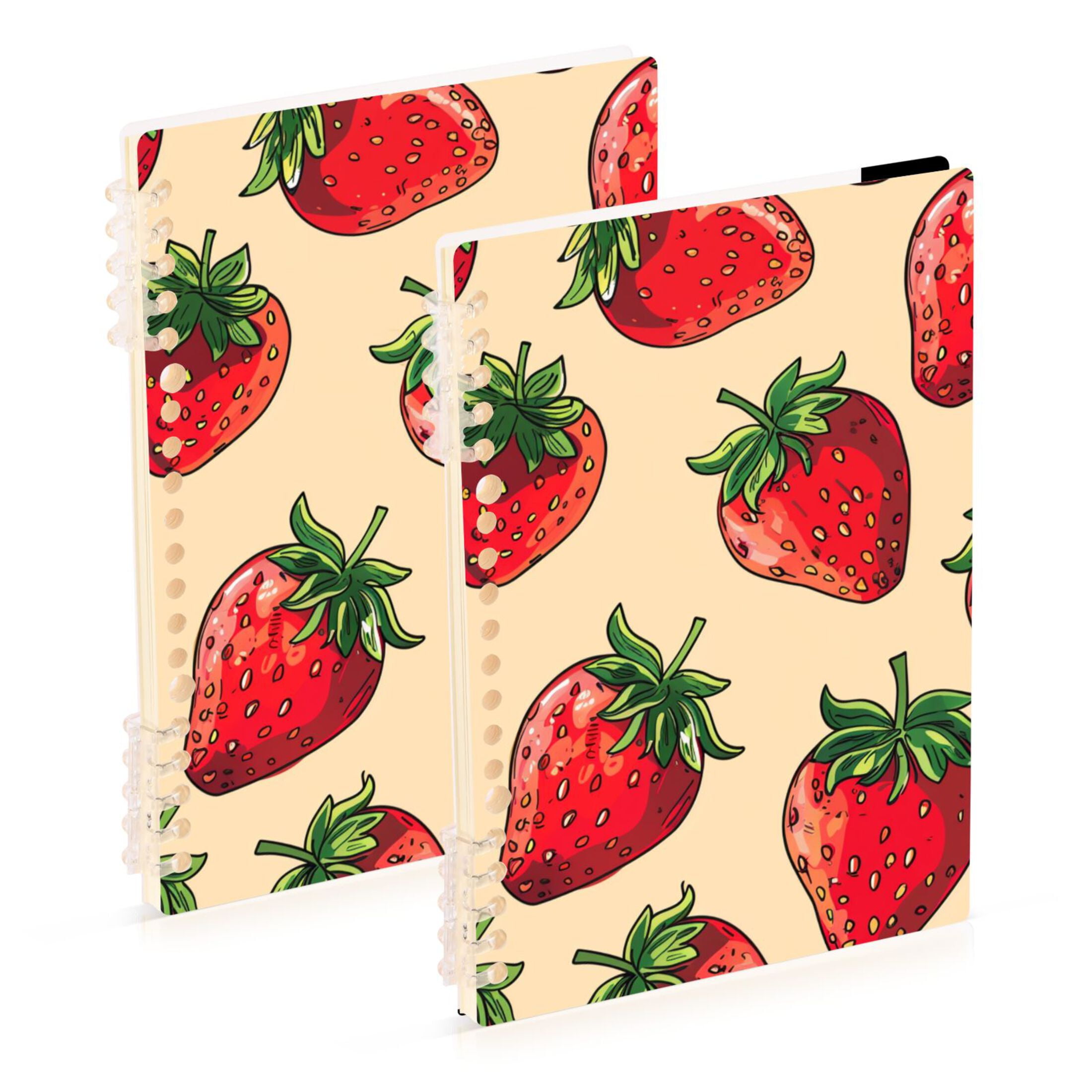 Many Strawberries Ring Binder Notebook Journey Note Diary College Ruled ...