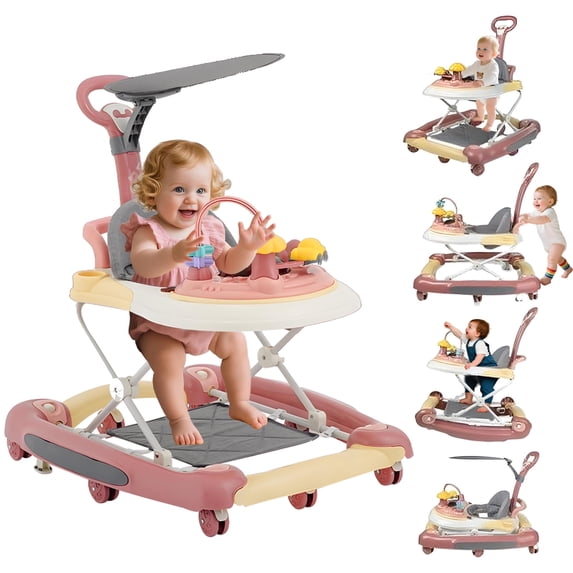 ManyFun 5-in-1 Baby Walker, Musical Activity Push Walker with ...