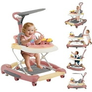 Infans 2-in-1 Baby Walker Foldable Activity Push Walker w/ Adjustable ...
