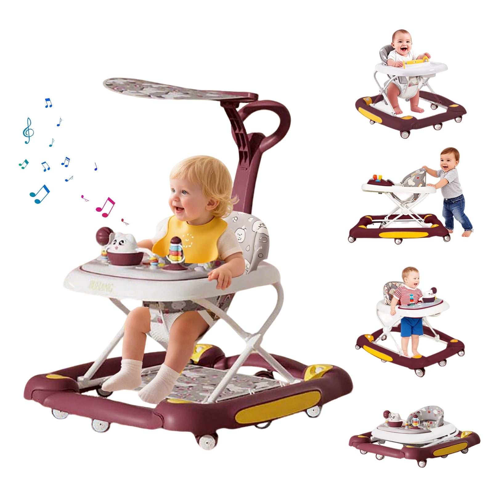 ManyFun baby Walker, 6-in-1 Multi-functional Foldable Push Walker, 6-24 ...