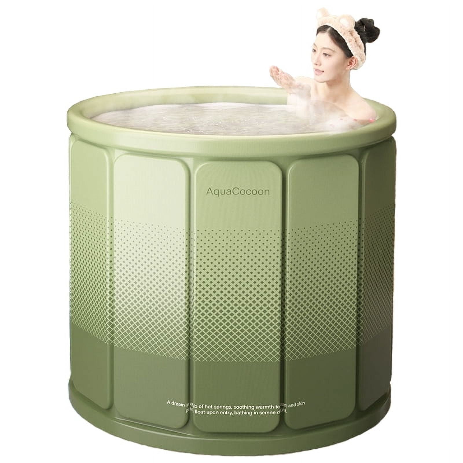 ManyFun Foldable Bathtub Portable Soaking Bath Tub,Eco-Friendly Bathing ...
