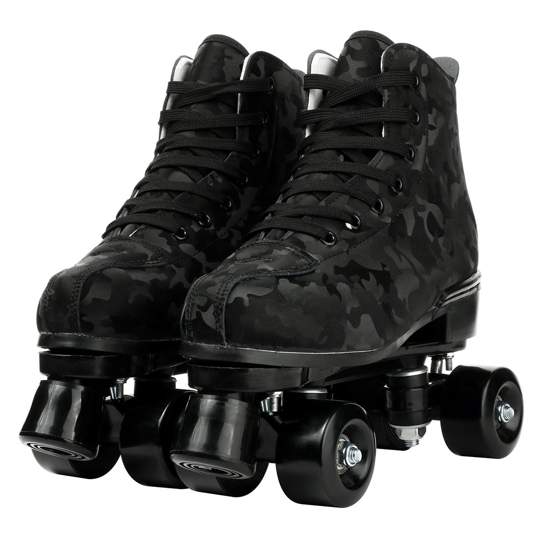 ManyFun Roller Skates for Women and Men Cowhide High-Top Shoes Classic ...