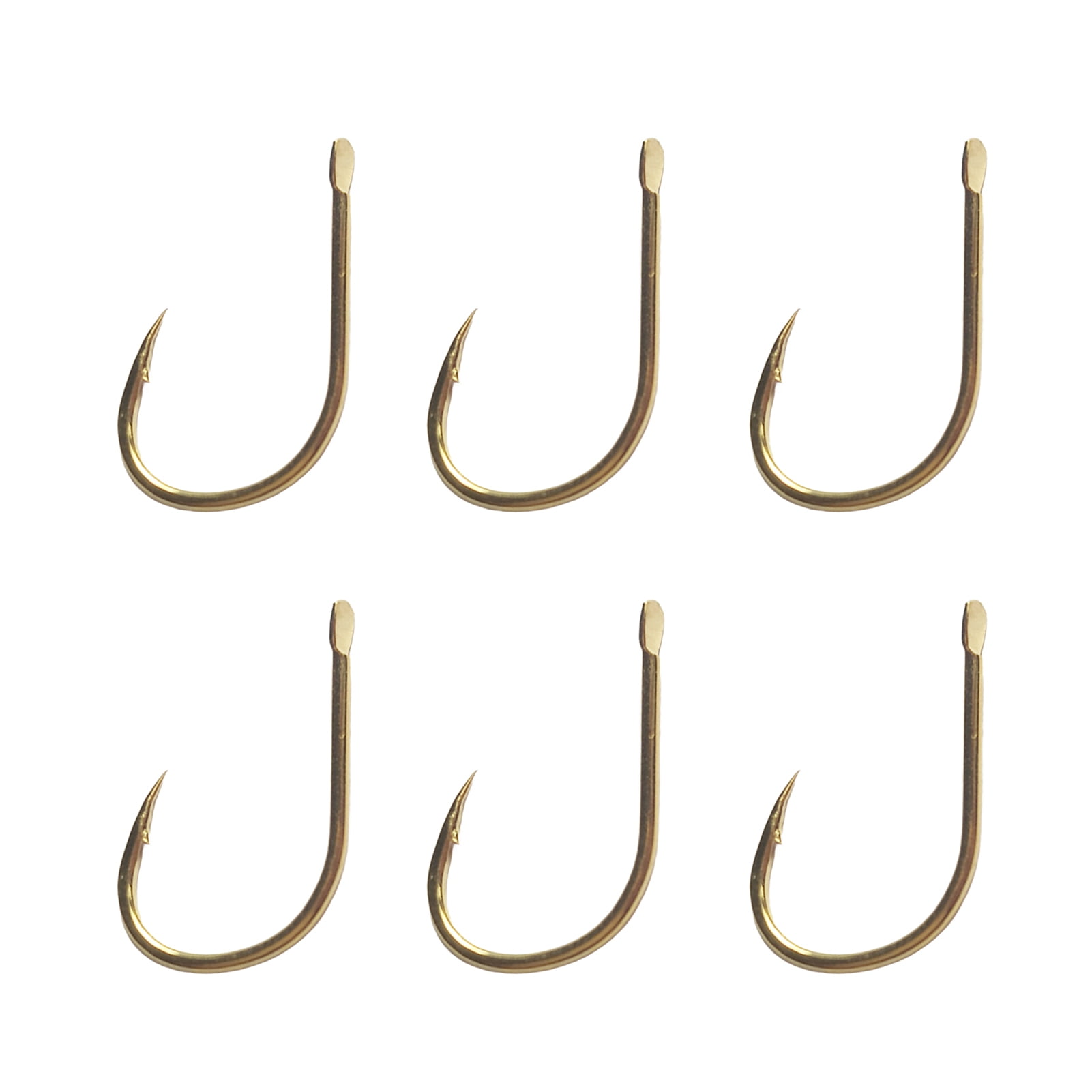 Manyache 100Pcs/Box Metal Fishhook Number 3 to 12 Heavy Duty Barbed ...
