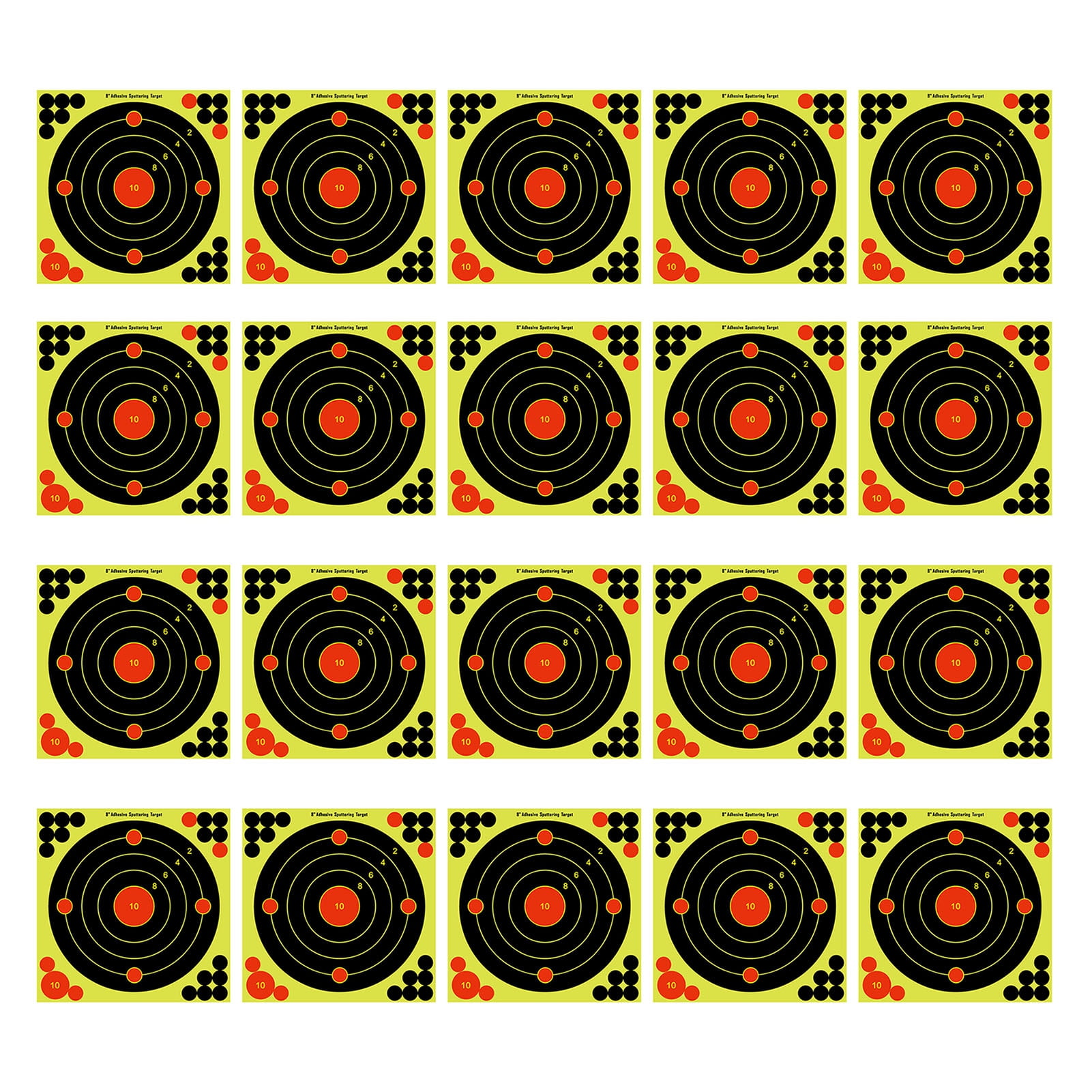 Manyache 20 Sheets 8-Inch Target Paper Self-Adhesive Highly Visible ...