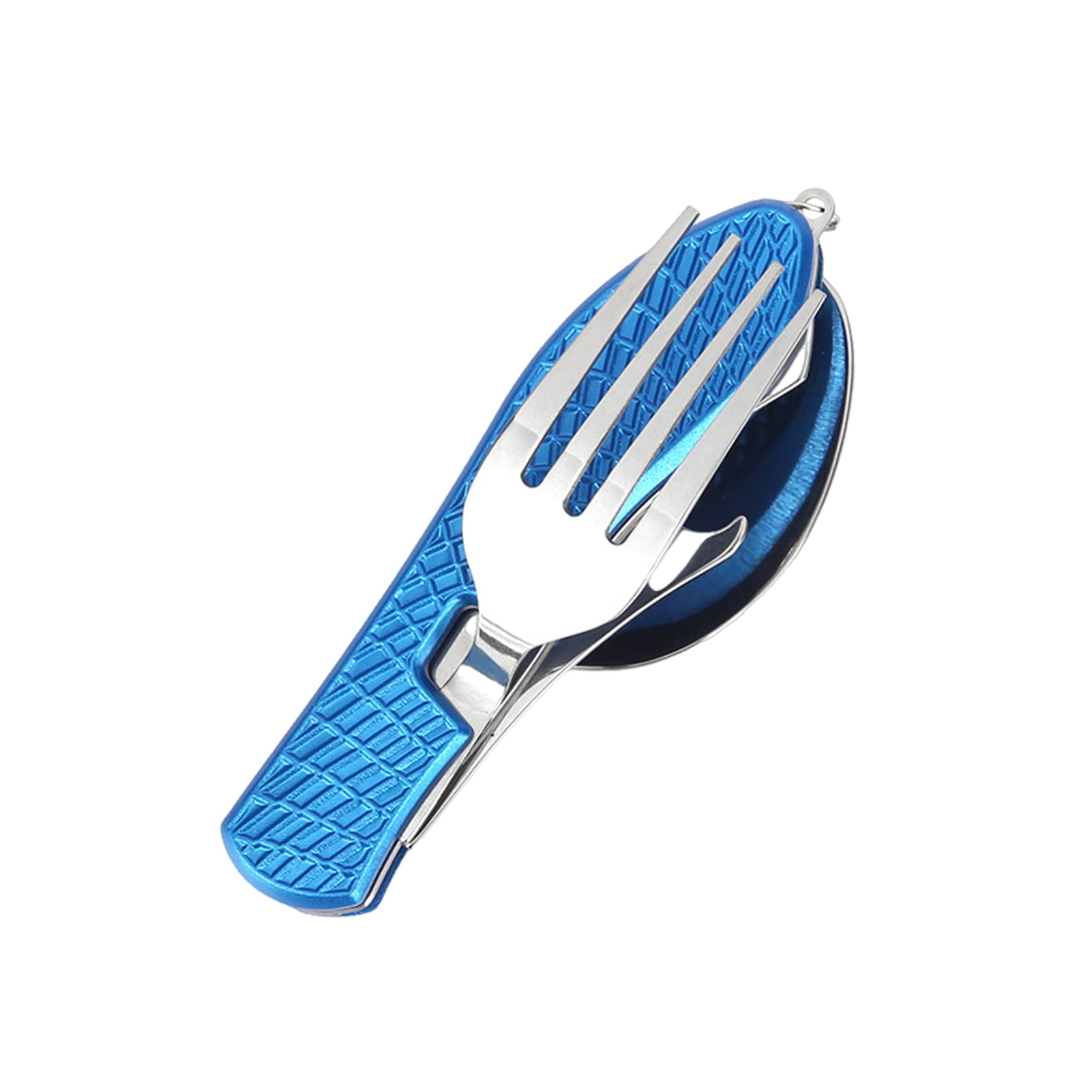 Manyache 4-In-1 Folding Camping Utensils Stainless Steel Spoon Fork ...