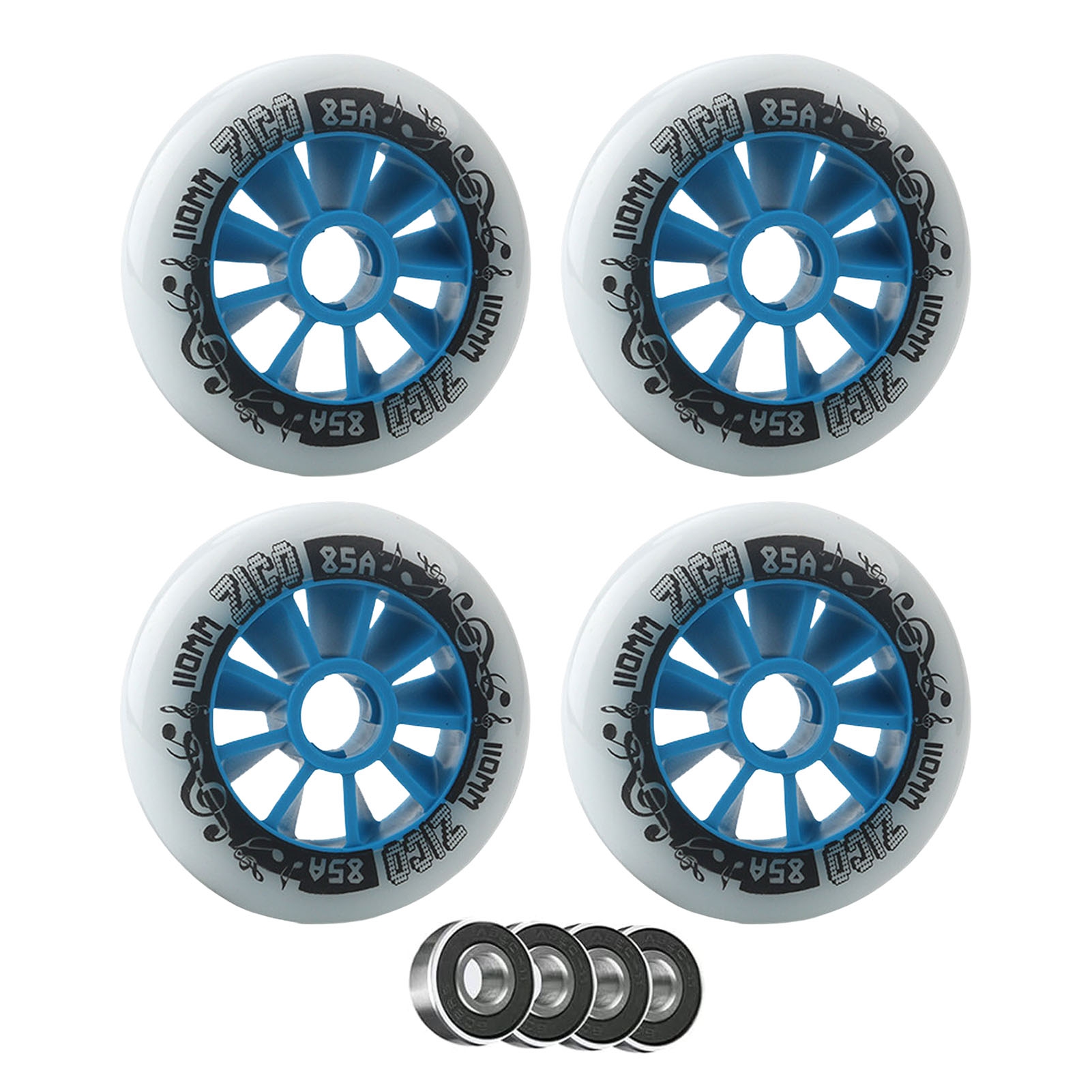 Manyache 4 Pack Inline Skate Wheels 90/100/110mm Skate Replacement ...