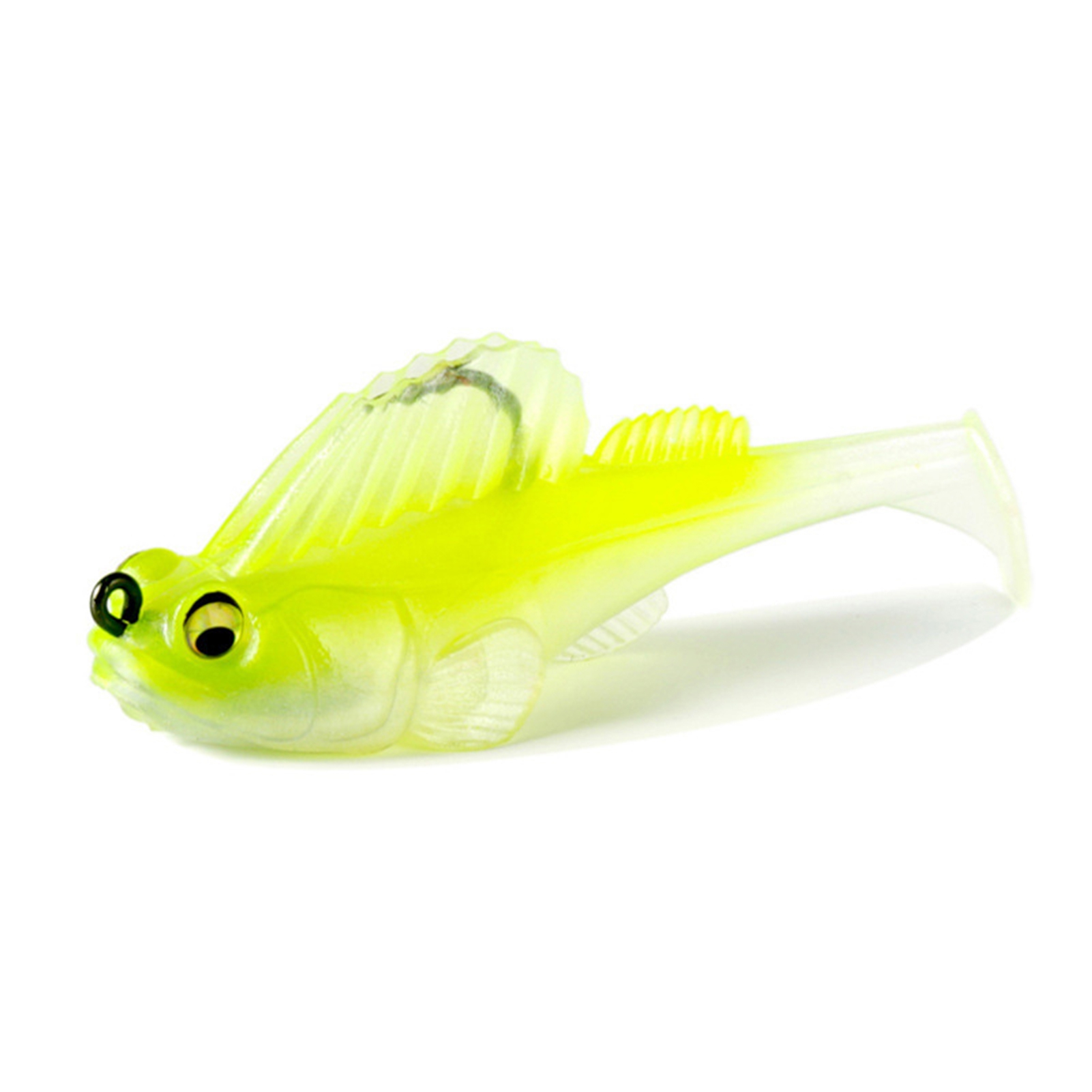 Manyache 7.5CM/14G Soft Mudskipper Lure with Sharp Hook Paddle Tail ...