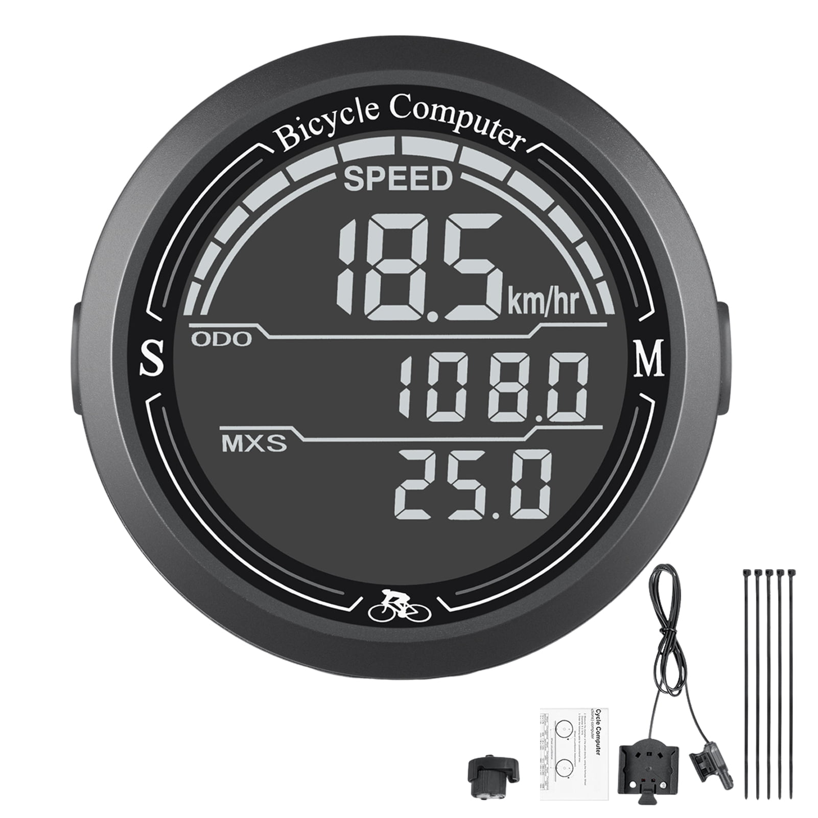 Manyache Bicycle Speedometer Wireless Odometer Large Screen Design Easy ...