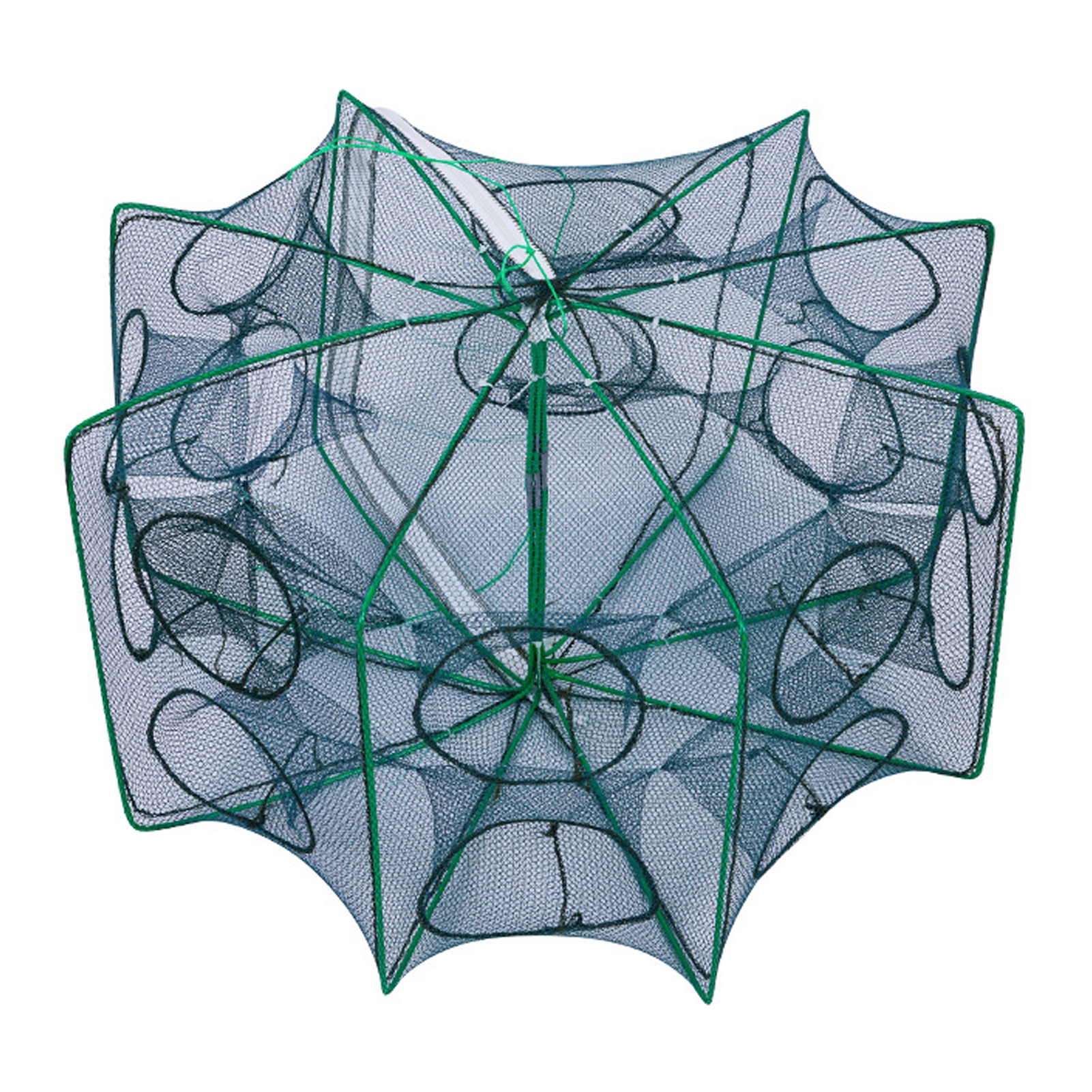 Manyache Foldable Fishing Bait Trap 6/8/10/12/16 Holes Heavy Duty Fine Mesh Portable Collapsible ...