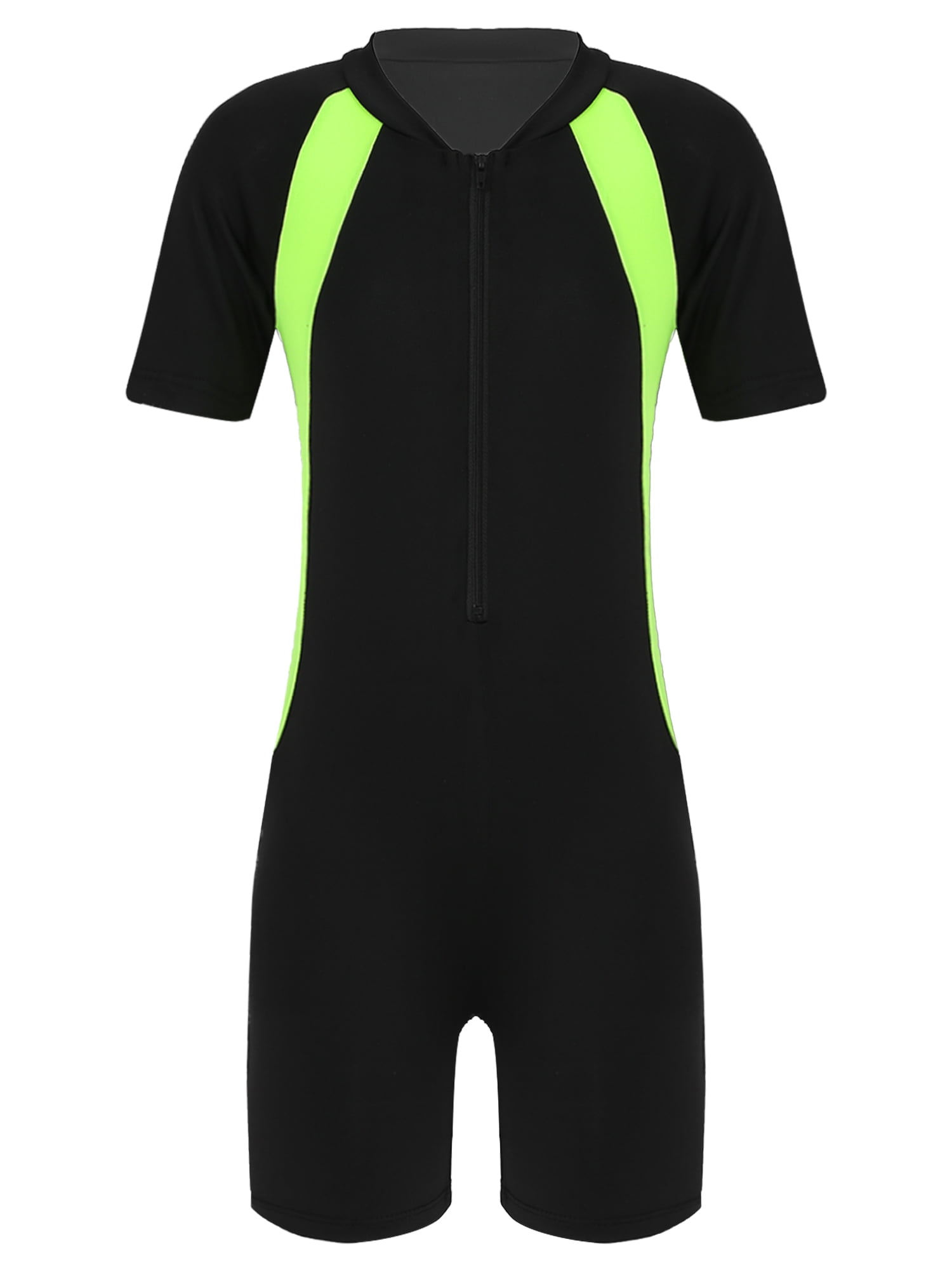 Manyakai Kids Boys Girls One Piece Short Sleeve Shorty Wetsuit with ...