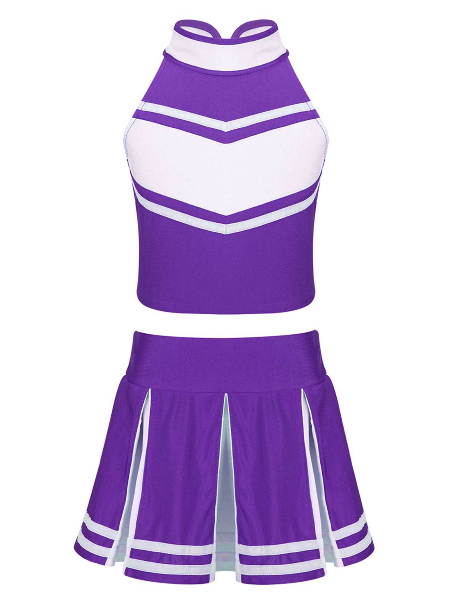 Manyakai Kids Girls Cheer Leader Outfit Cheerleading Uniform Shell Tank ...