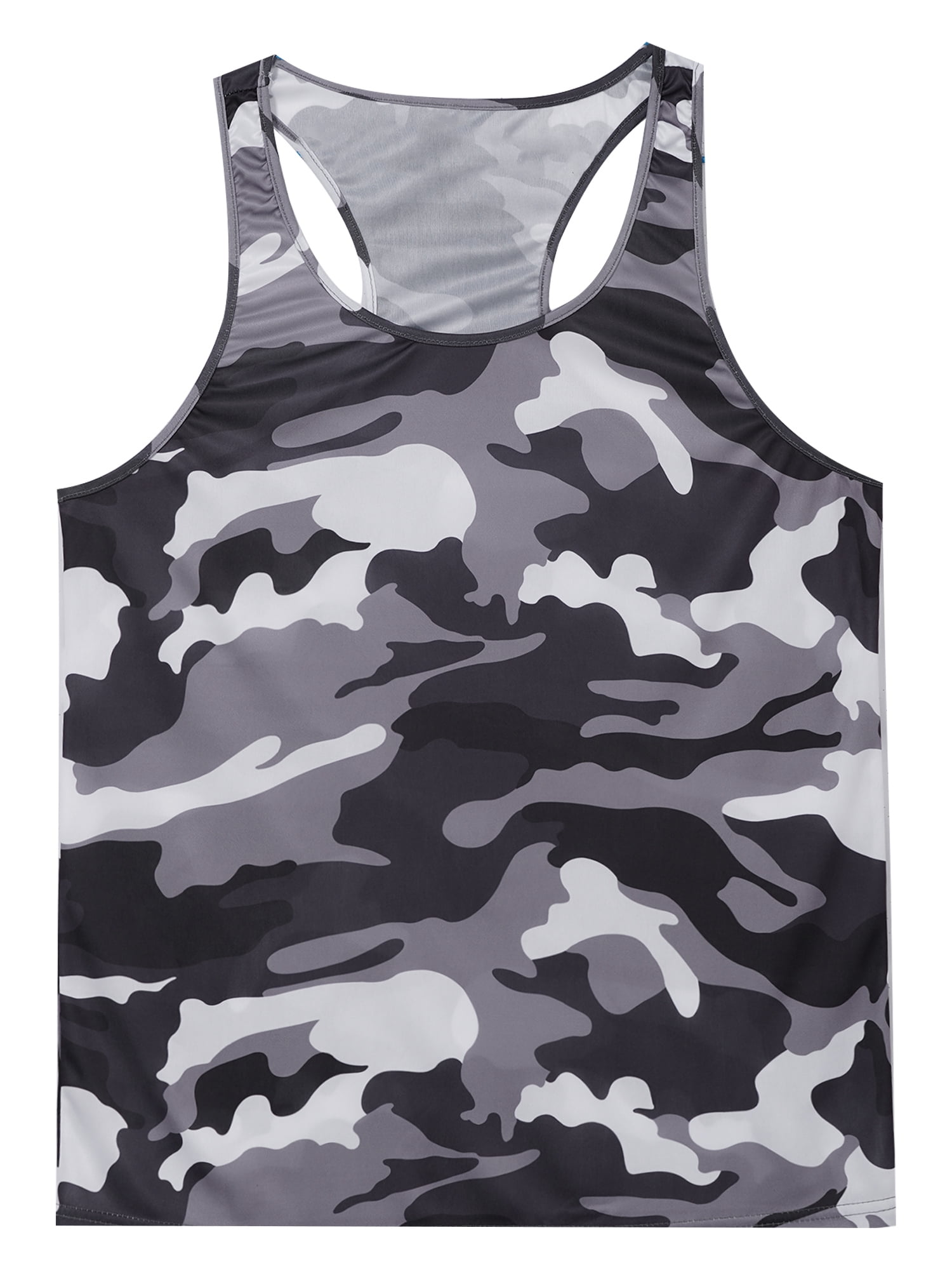 Manyakai Men's Gym Workout Tank Top Stringer Sleeveless Camouflage ...