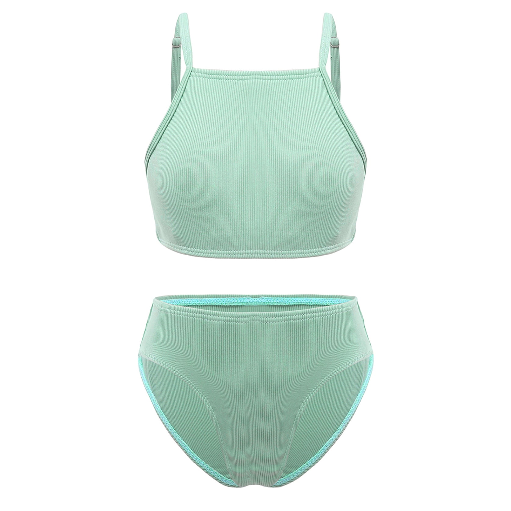 Manyakai Youth Girls Swimsuit Bikini Bathing Suit with Briefs Crop Top ...