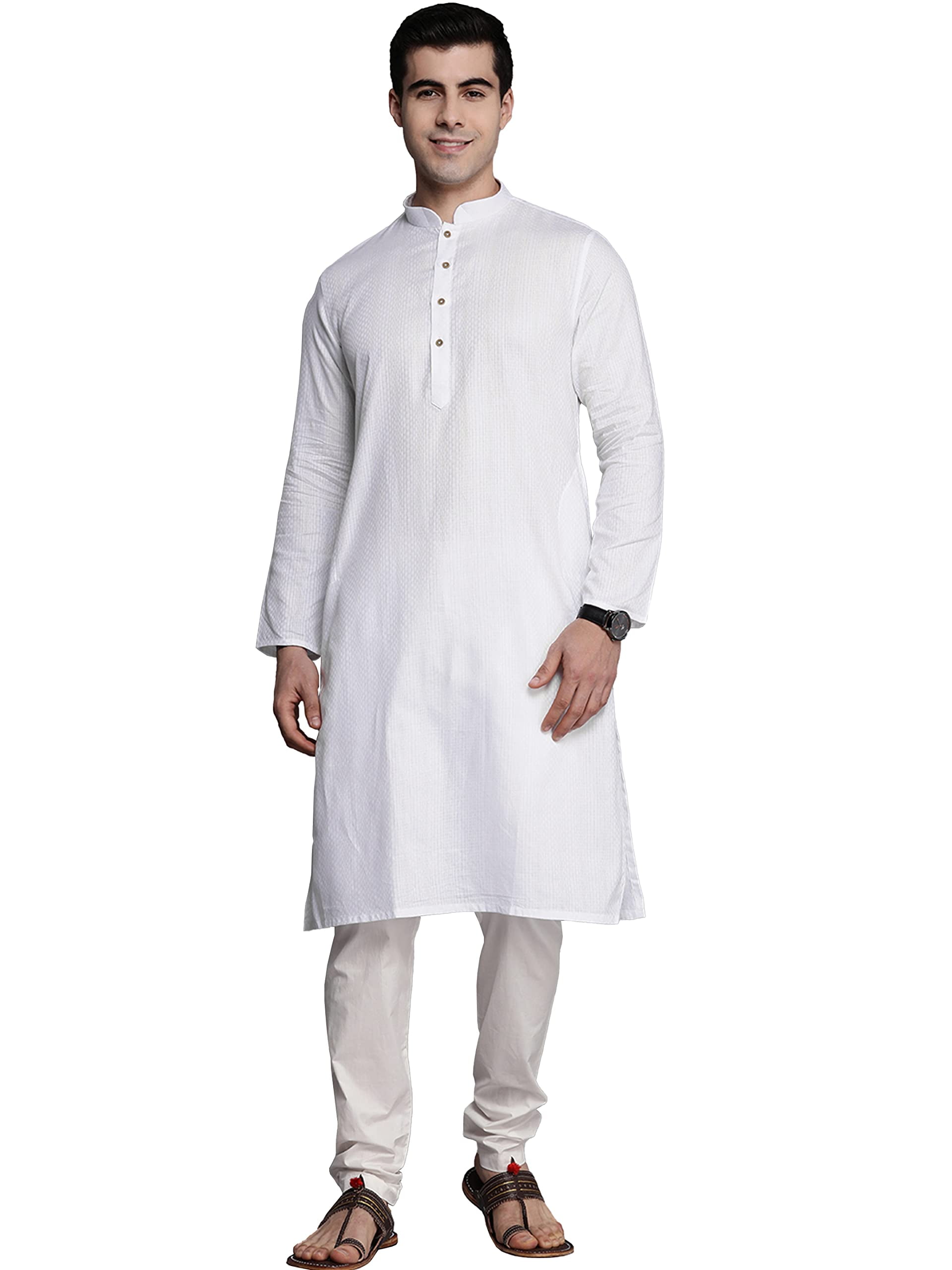 Manyavar Kurta Set For Men, Full Sleeves Mandarin Collar Ethnic Kurta ...