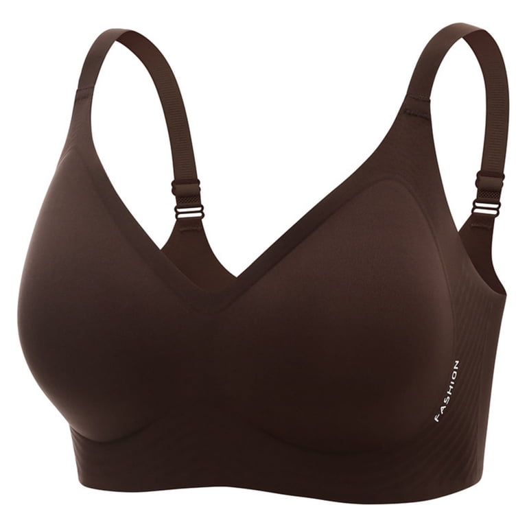 Manzbdm Women's Seamless Wireless Bra Soft Support Push Up Breathable ...